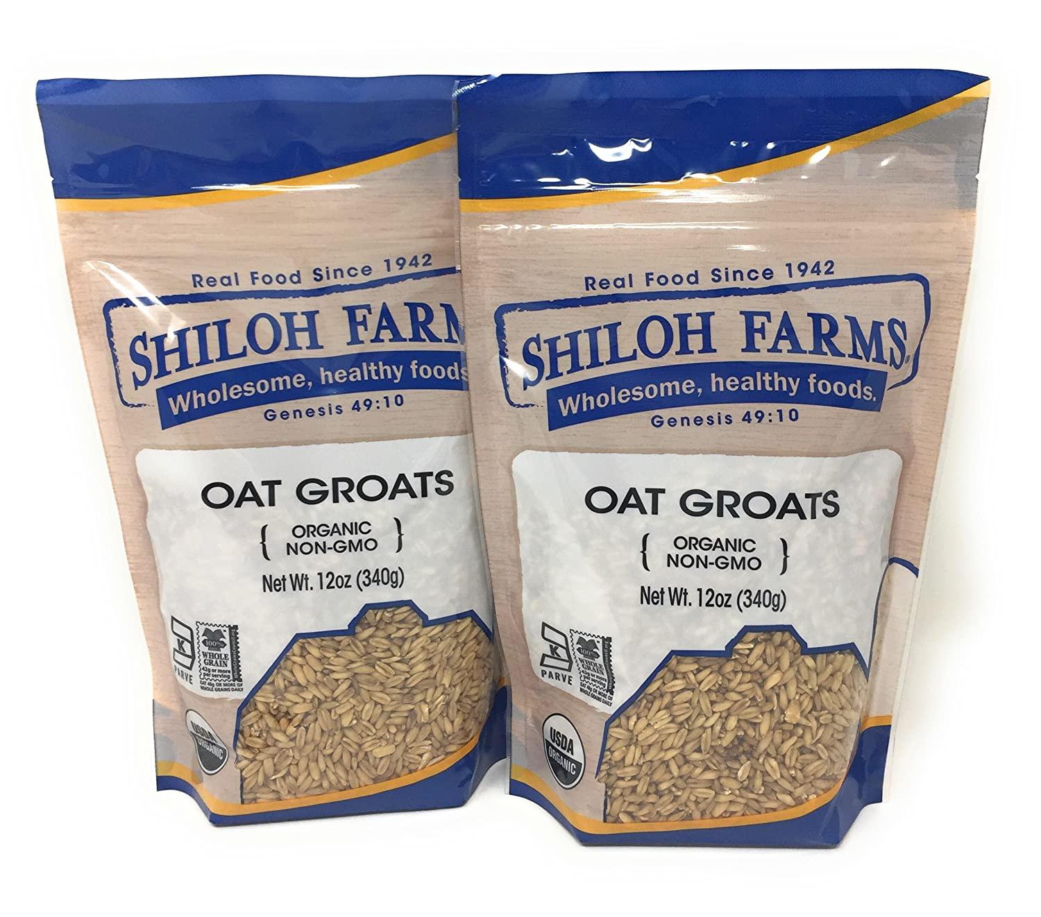 Shiloh Farms Organic Oat Groats - 24 oz. Set of 2 Bags, Rich in Fiber ...