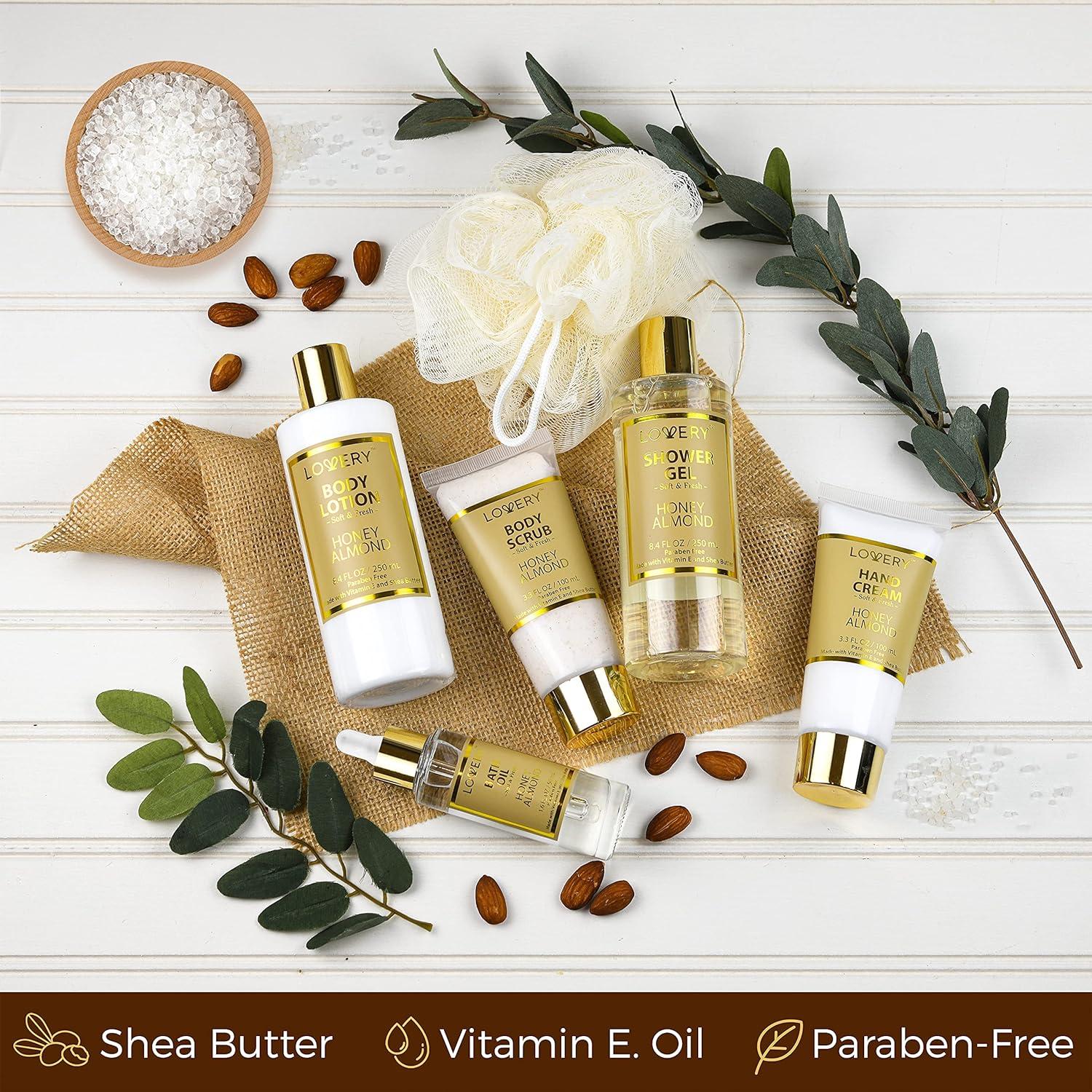 Fathers Day Home Spa Kit Gift Set - Honey Almond Bath Sets for Men ...