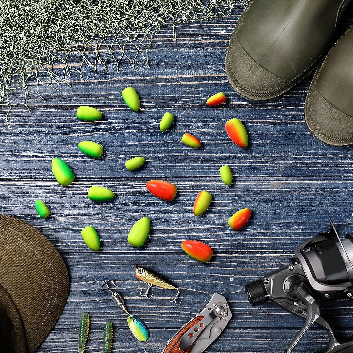 Skylety 60 Pieces Foam Bullet Fishing Snell Rig Floats for Trout ...