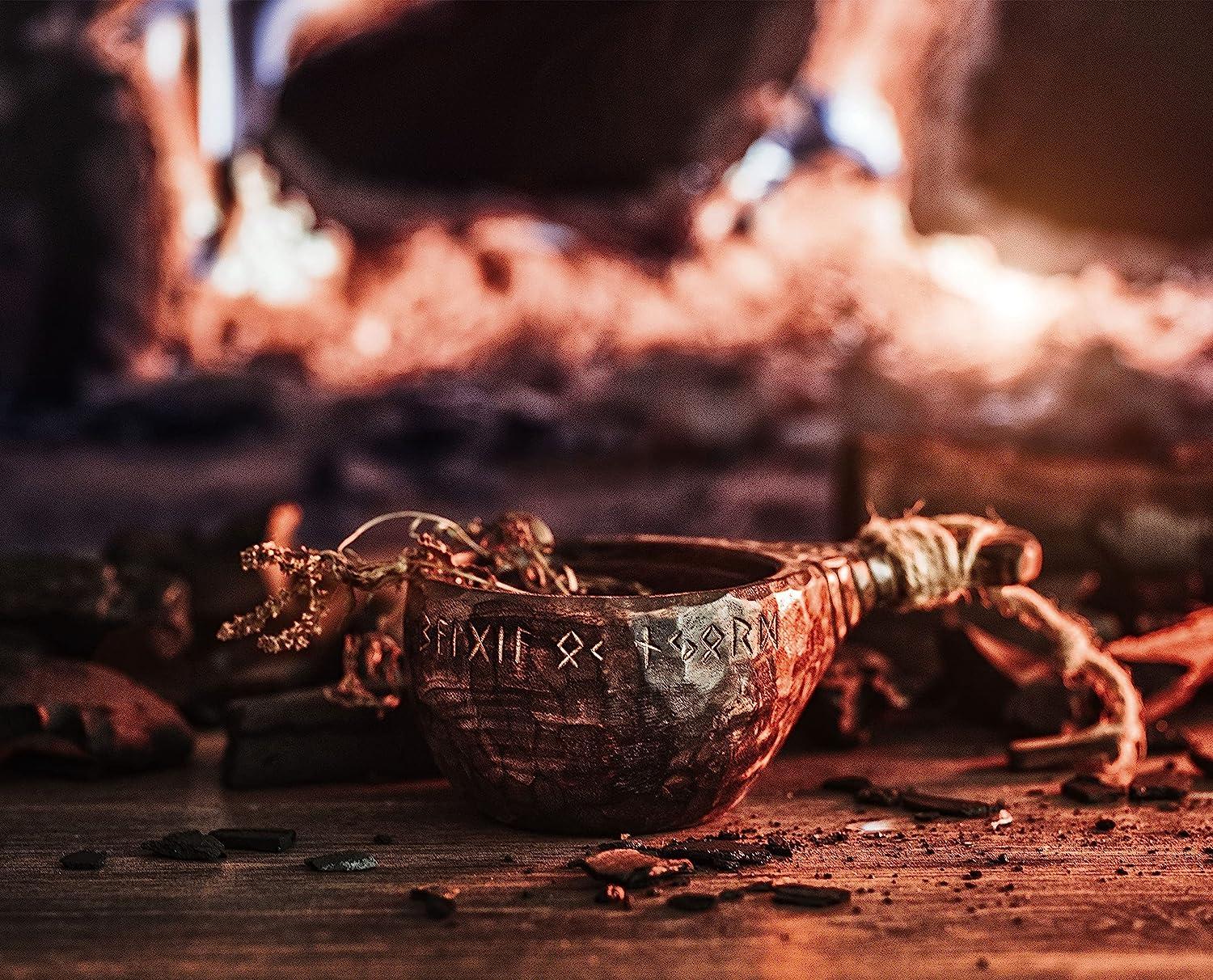 Handcarved Wooden Kuksa Cup - 11 oz Scandinavian Bushcraft Bowl for ...