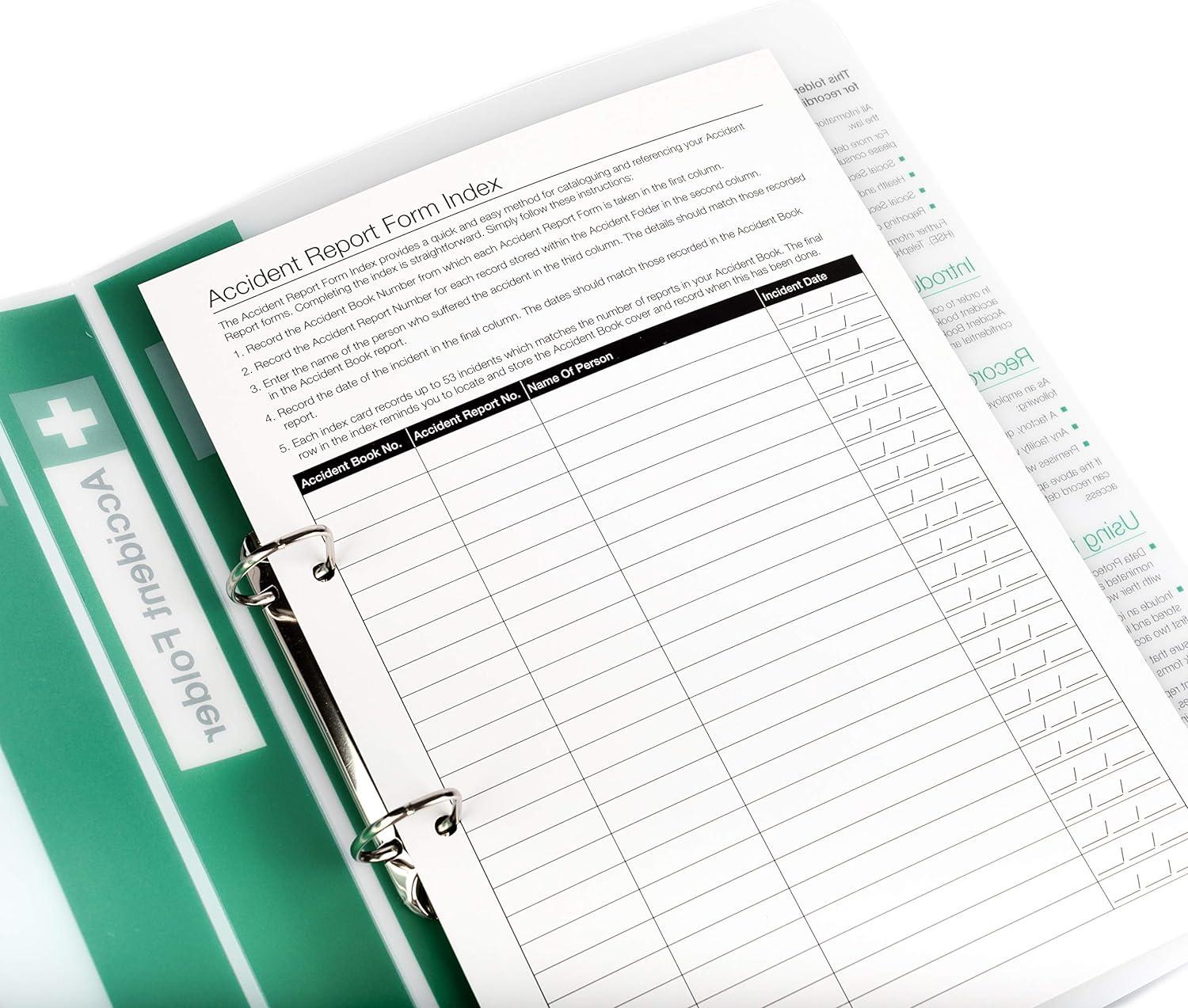 Safety First Aid A4 Accident Report Folder - Organize Accident Records ...