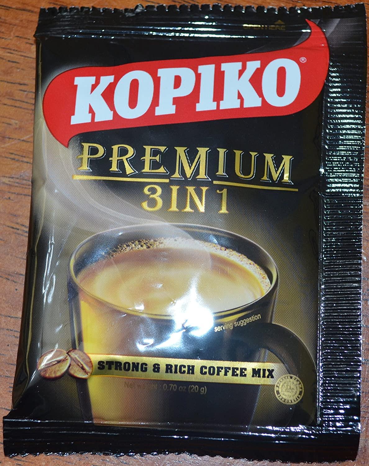 Kopiko Instant Premium 3 in 1 Coffee - 30 Count Per Bag | Non Dairy ...