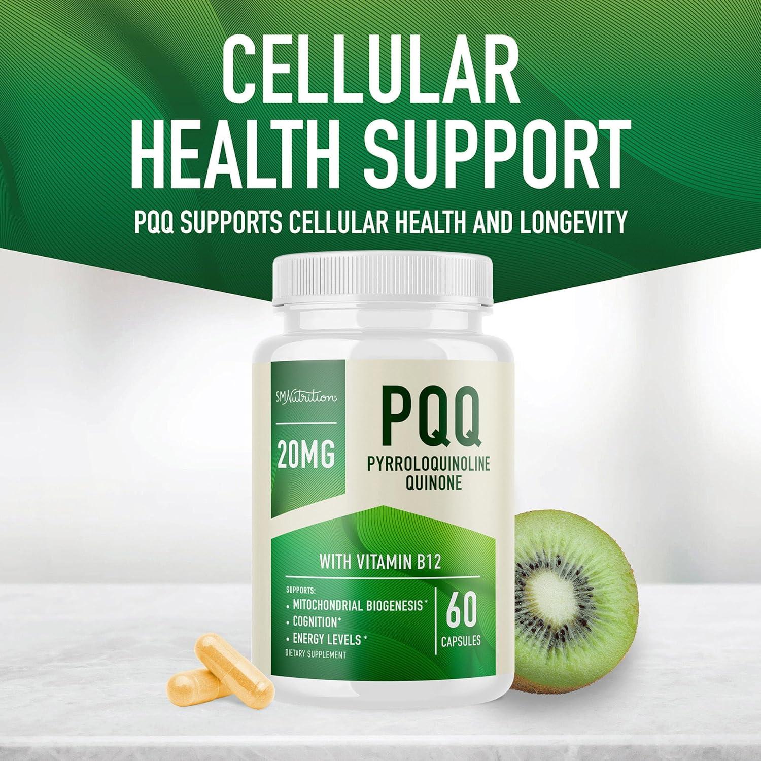 PQQ Supplement 20mg | Boost Mitochondrial Energy & Brain Health | Ultra ...