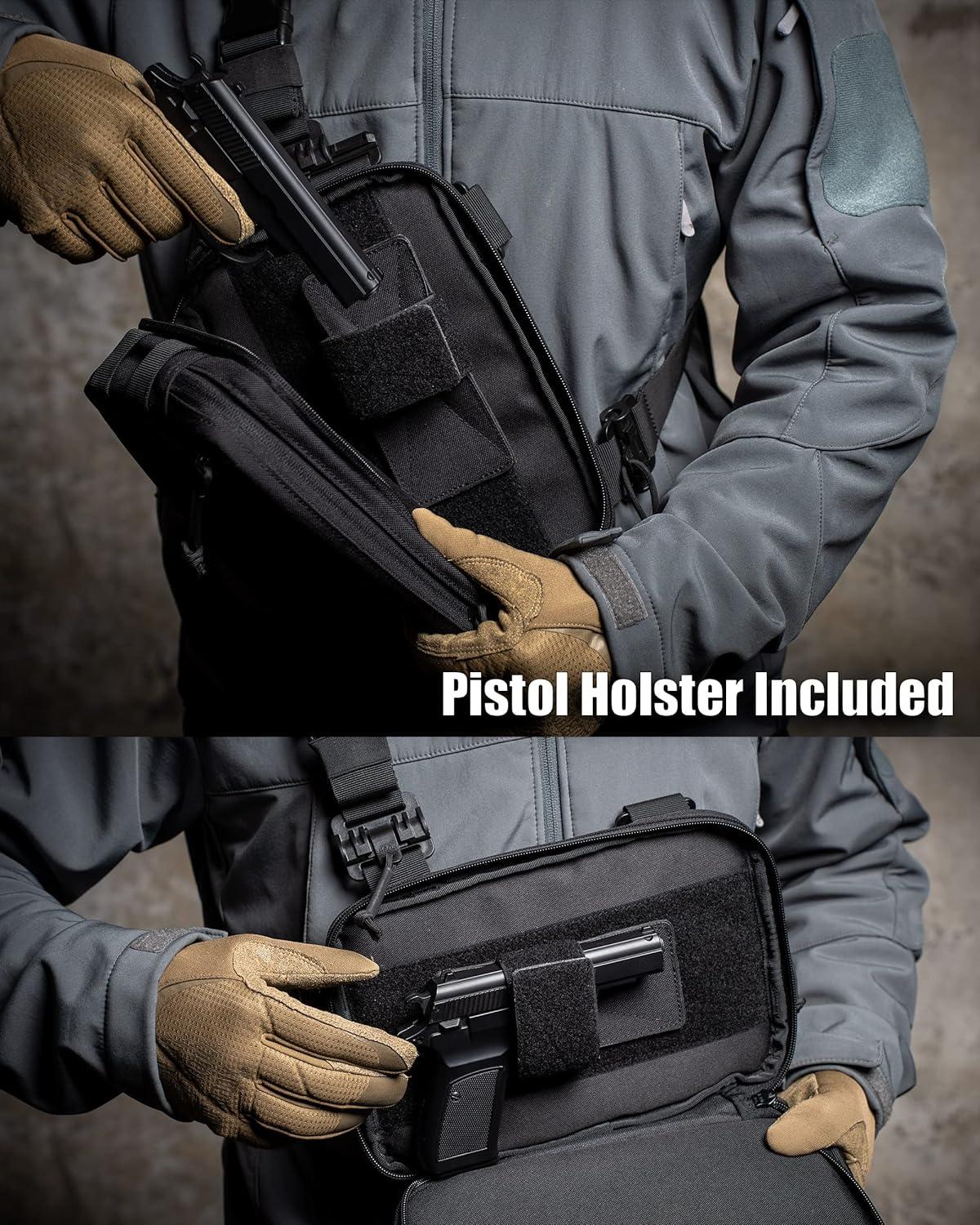 CLTAC Tactical Chest Rig Bag Concealed Carry CCW Sling Backpack ...