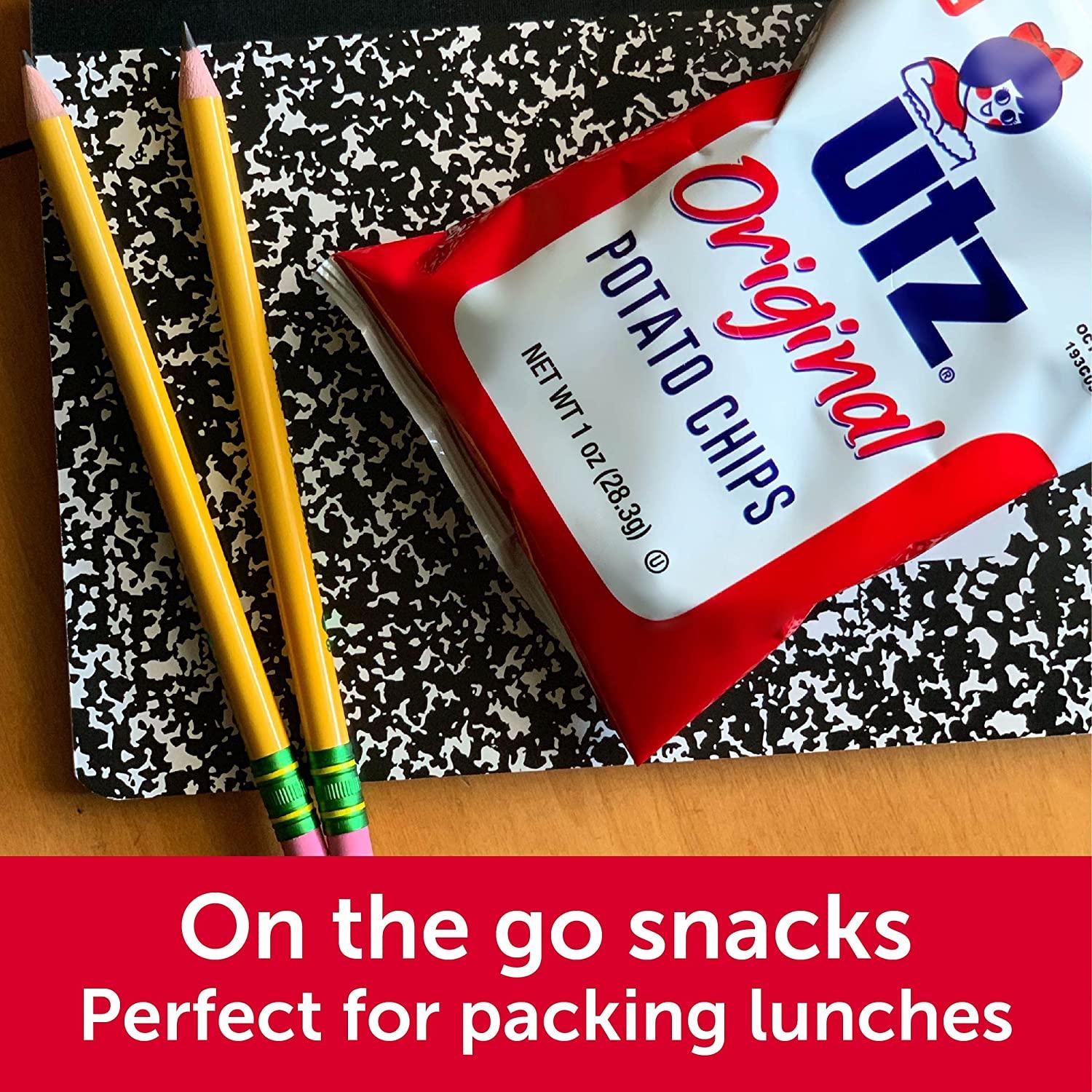 Utz Original Potato Chips 1 oz 42 Count - Fresh Potato Crisps, Crunchy ...