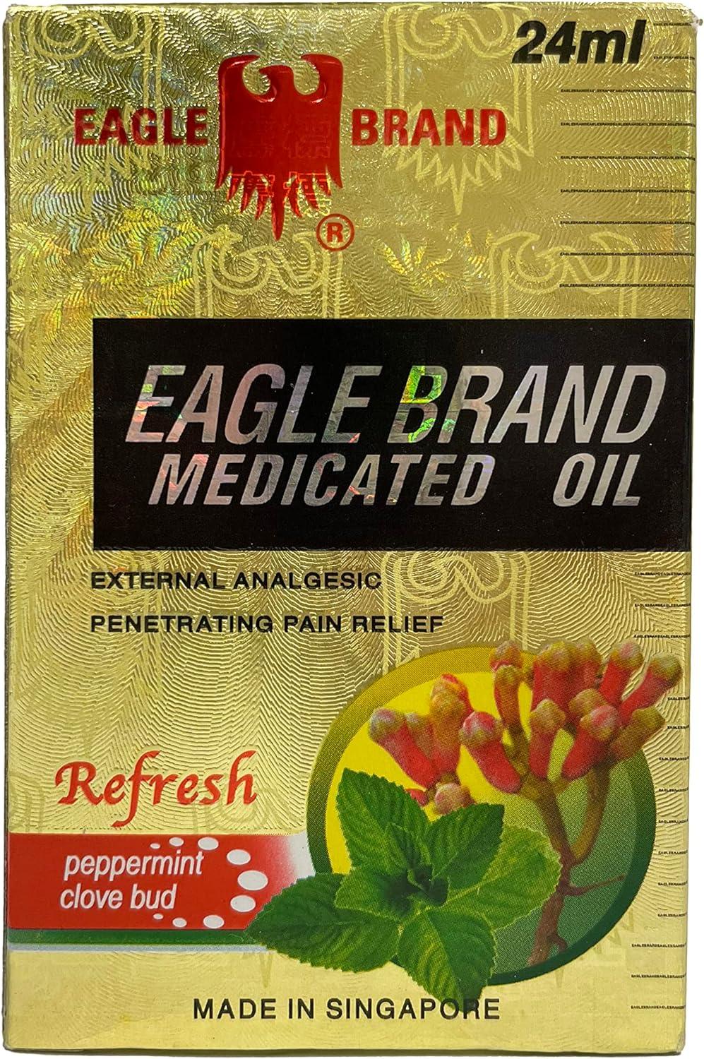 24ml Eagle Brand Medicated Oil - Refreshing Peppermint Clove Bud ...