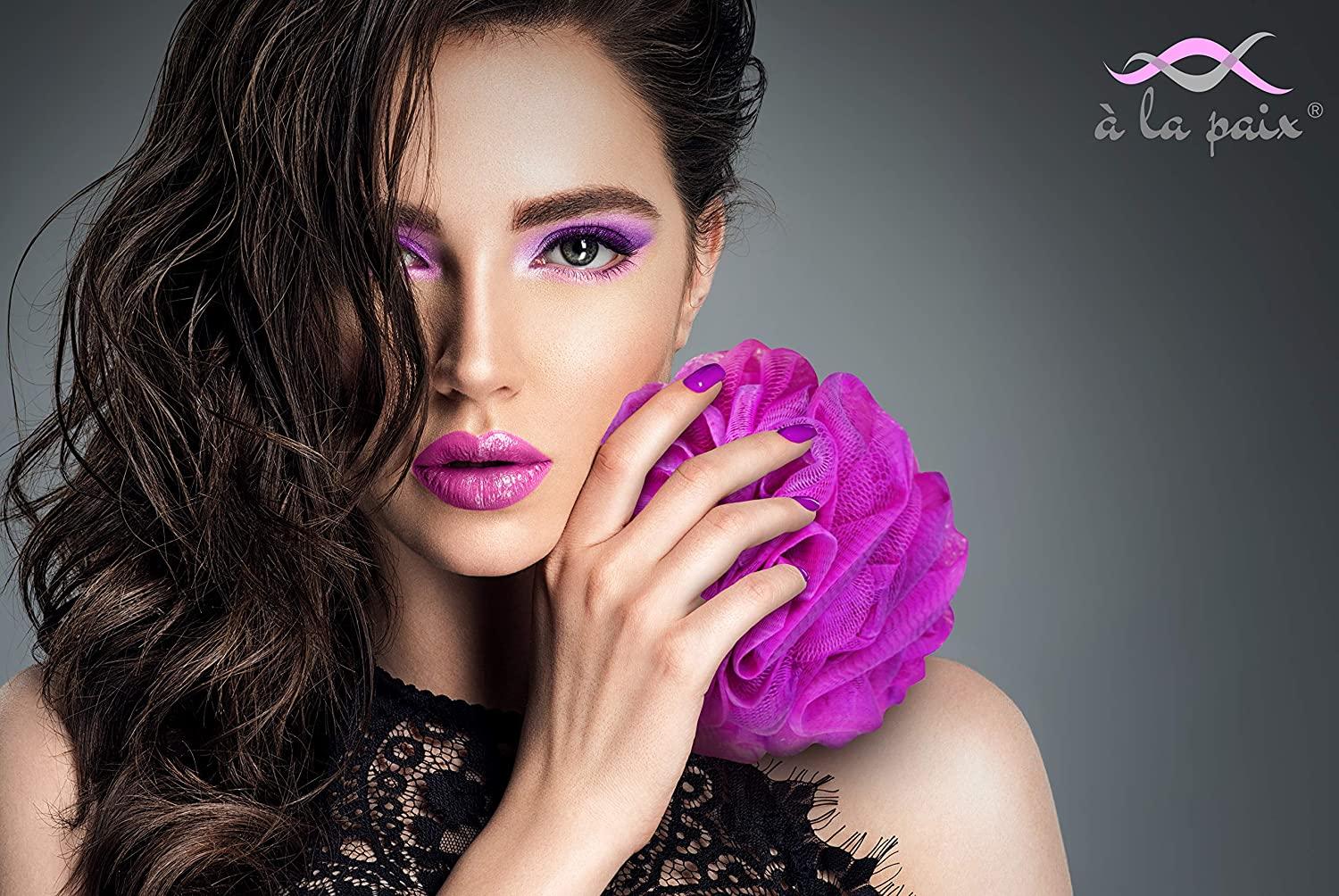 XL Loofah Bath Sponge Set by La Paix - Soft Exfoliating Shower Lufa for ...