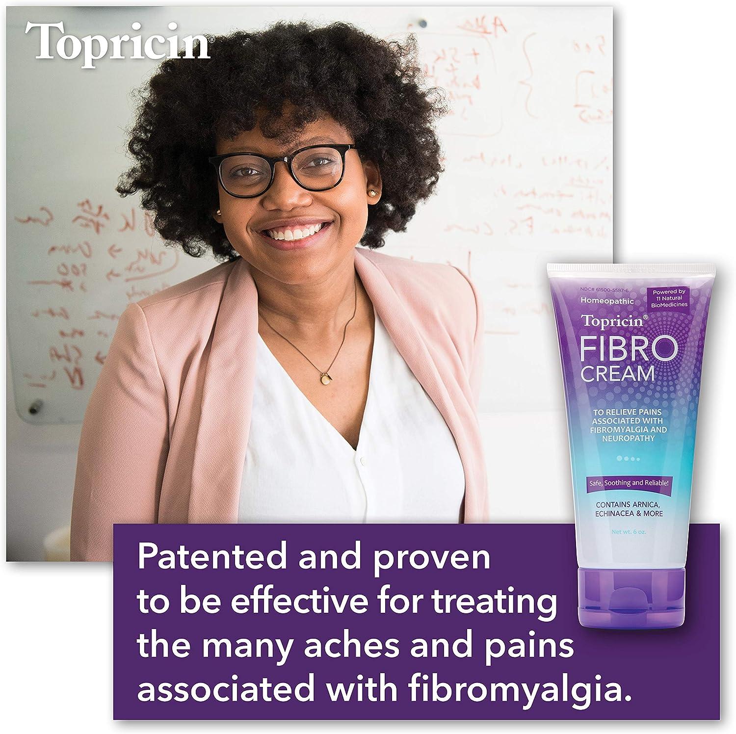 Topricin FIBRO Pain Relieving Cream (6 oz) - Rapid Relief for ...