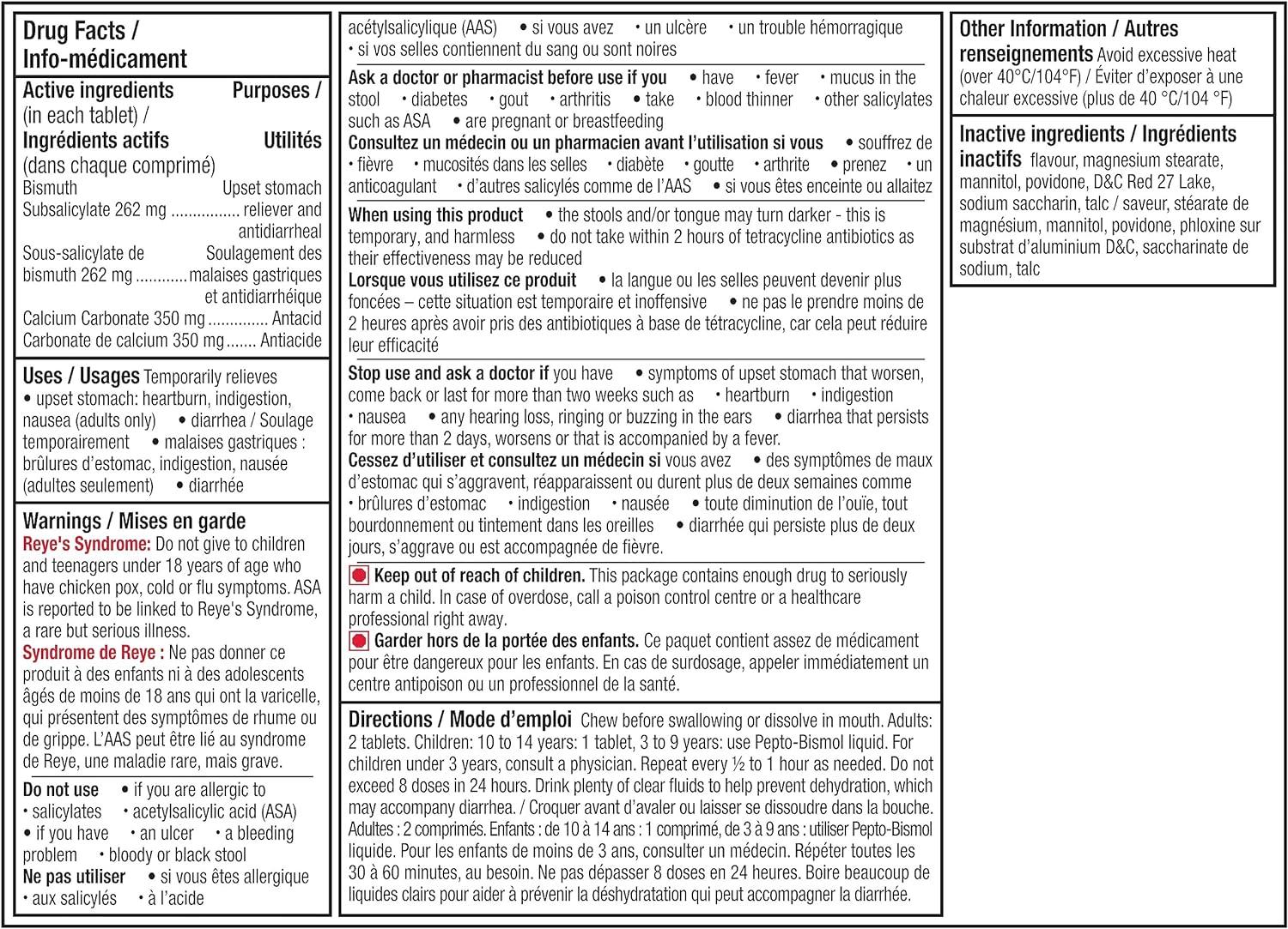 PEPTO-BISMOL TABS 12