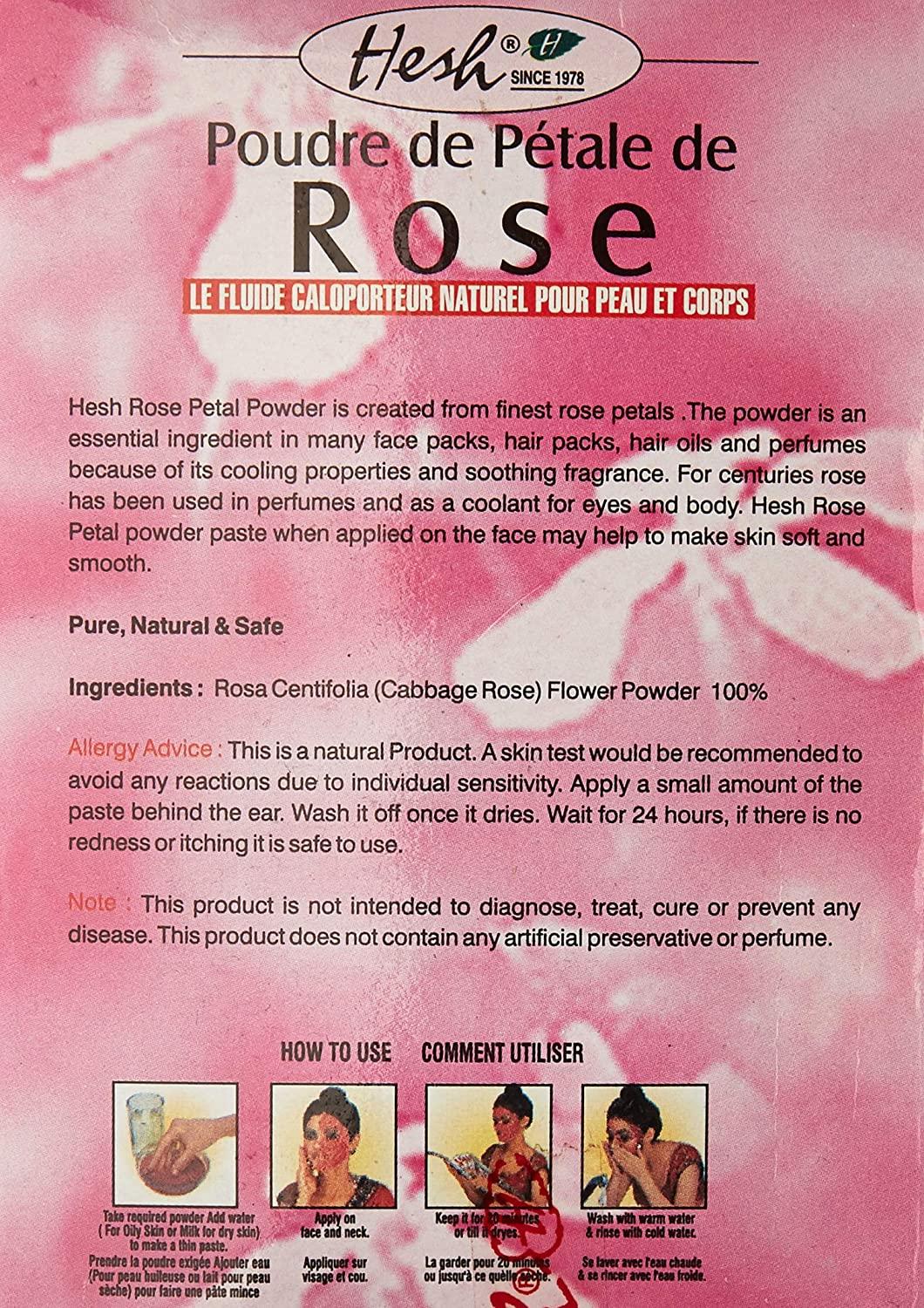 Hesh Rose Petal Powder Herbal 100gms - Natural Skin Care Solution | Buy ...
