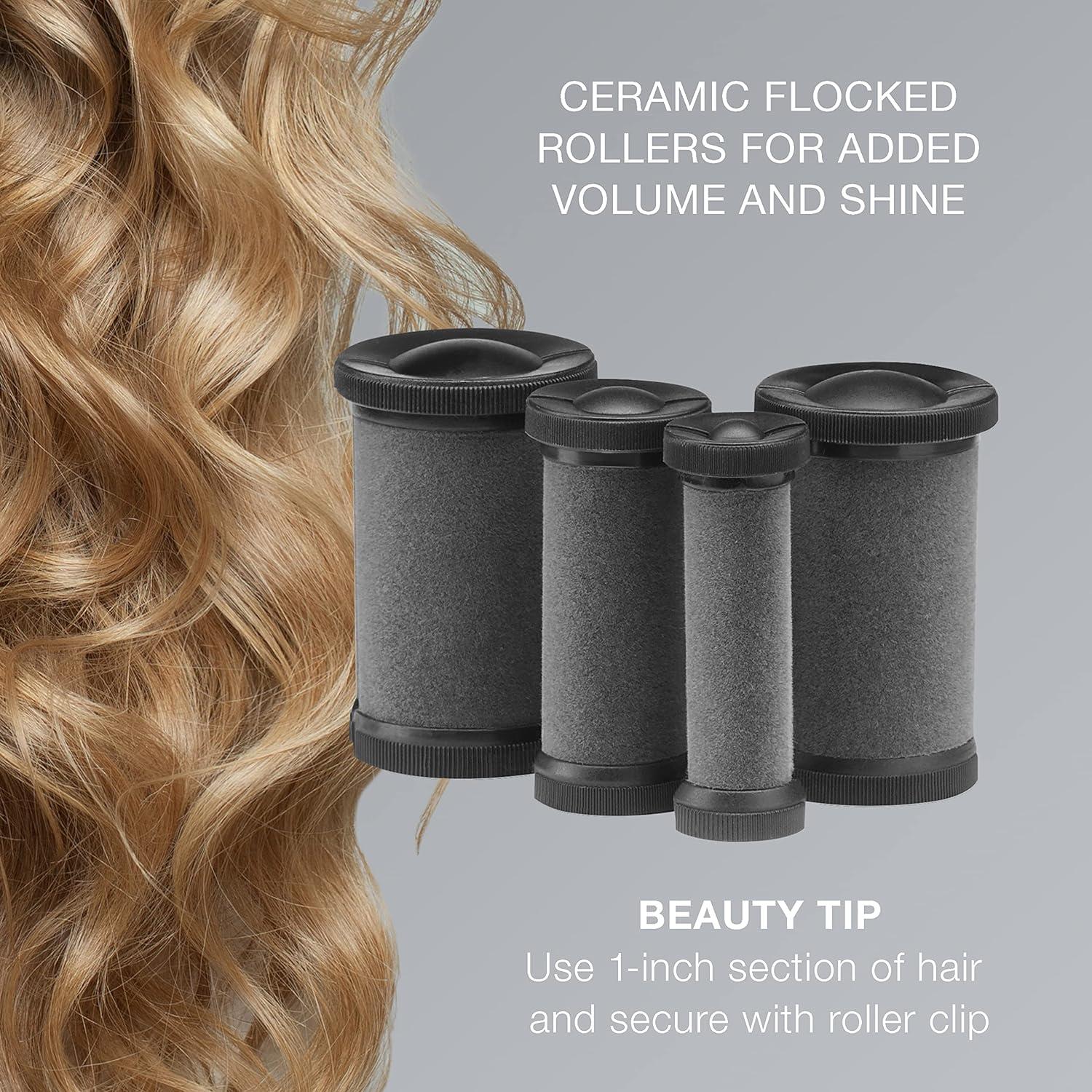 INFINITIPRO Conair Instant Heat Ceramic Flocked Rollers - Multi-Size 20 ...