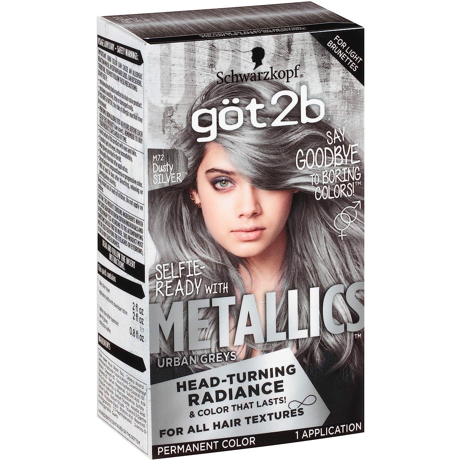 Got2b Metallics M72 Dusty Silver Permanent Hair Color - Vibrant and ...