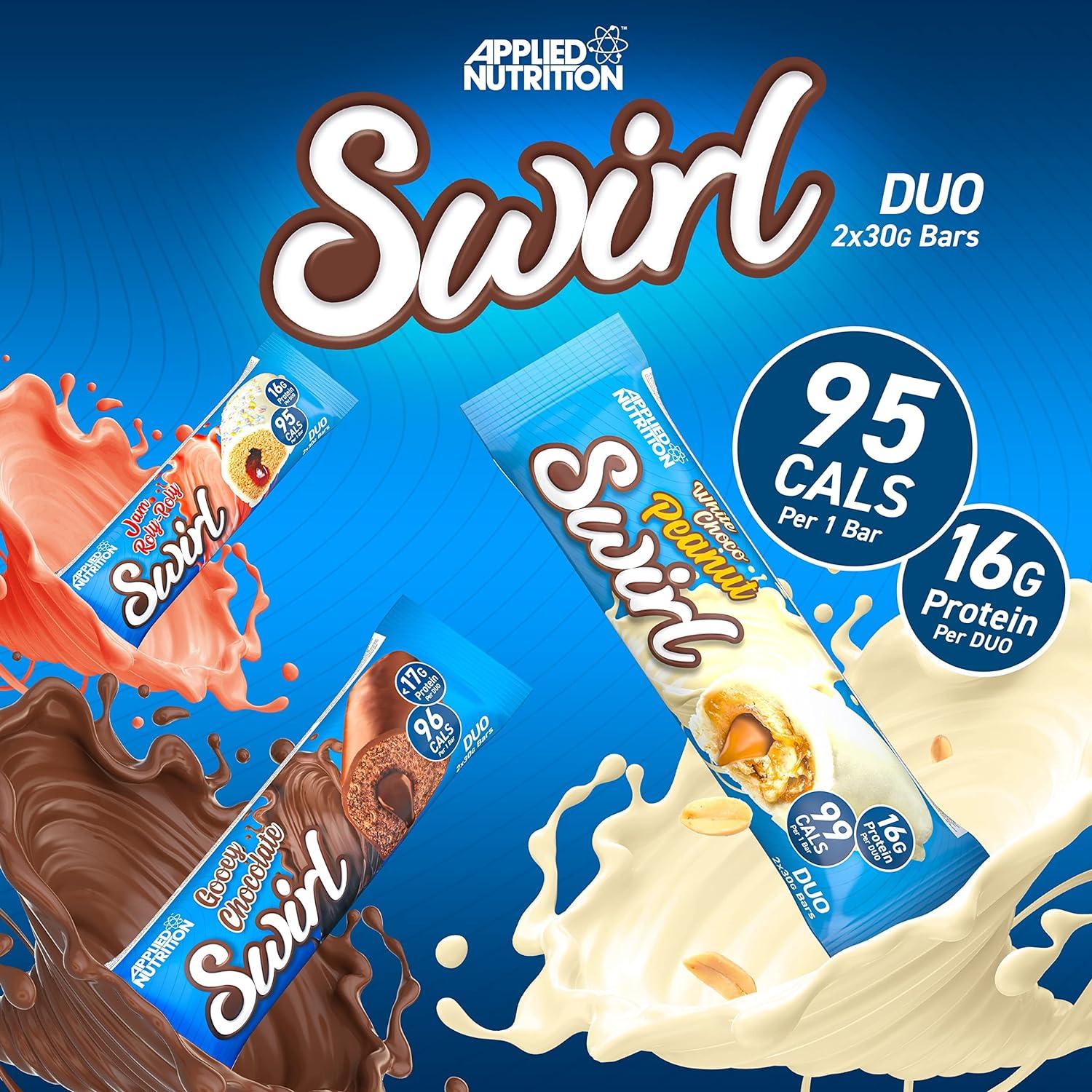 Applied Nutrition Swirl Protein Bars - High Protein Low Sugar On The Go ...