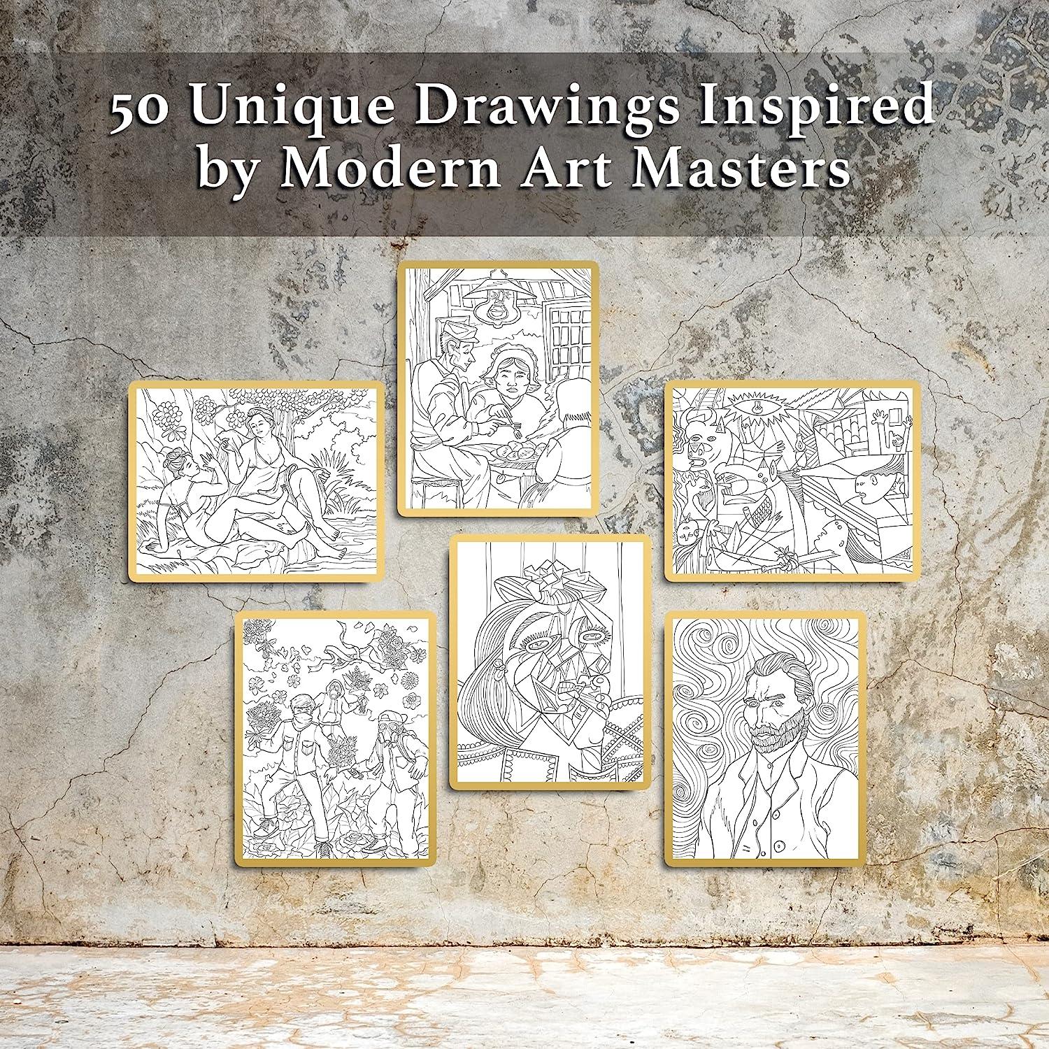 modern art coloring book