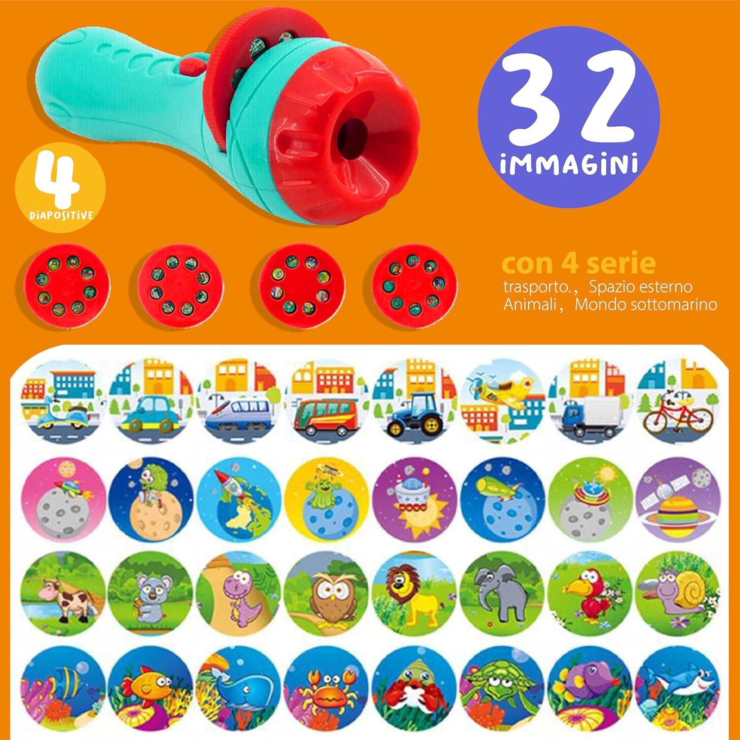 Children's Flashlight Projector with 32 Images | Perfect Gift for Boys ...