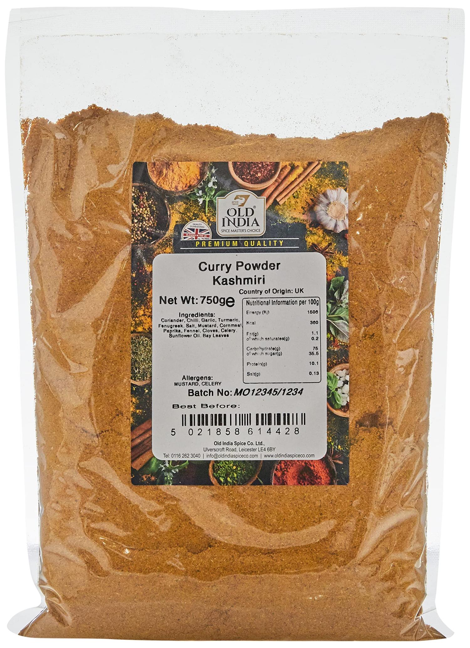 Old India Kashmiri Curry Powder 750g - Authentic Spice Blend for Exotic ...