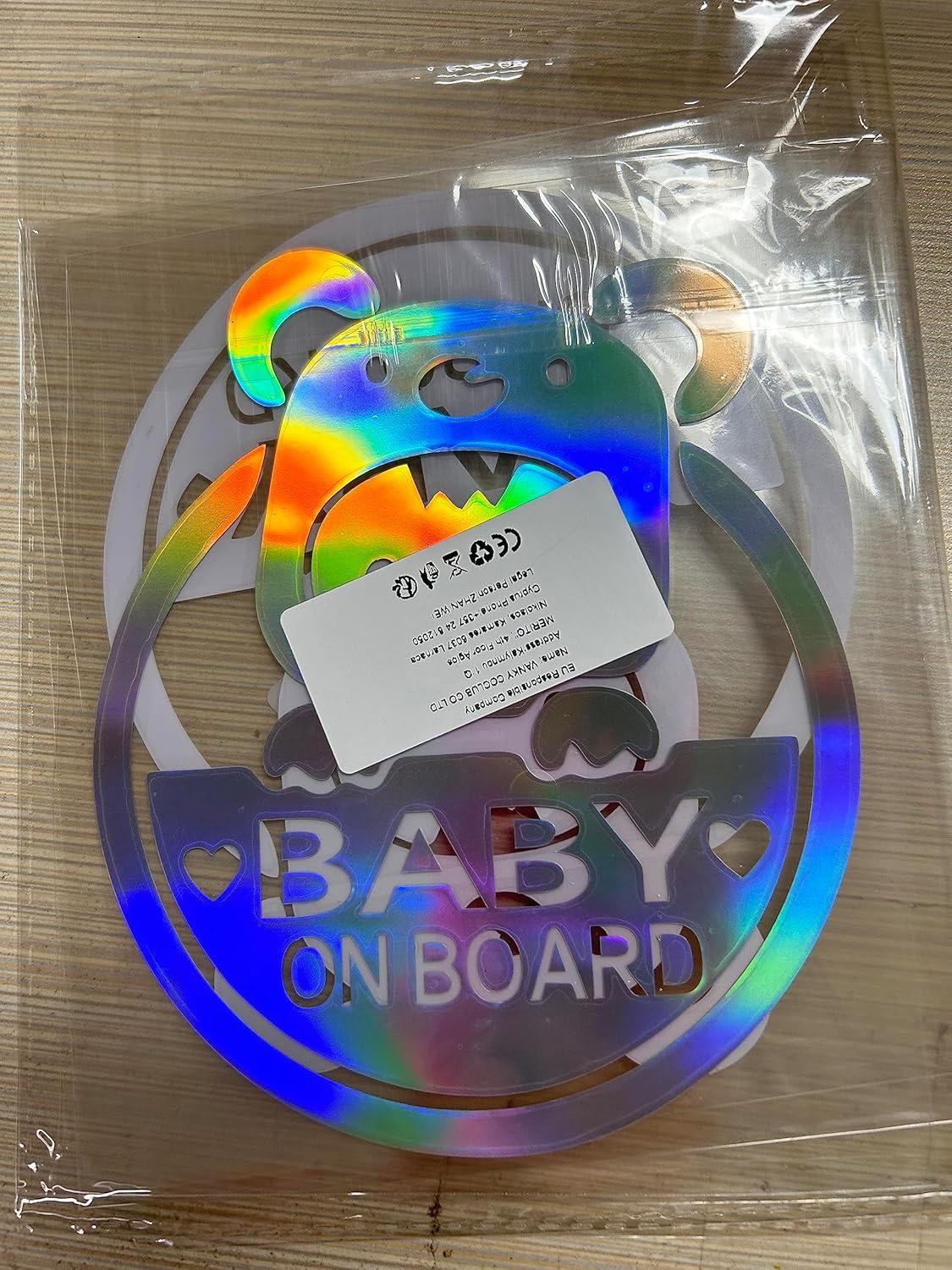 Baby on Board Stickers - Cute Removable Car Safety Stickers (2PCs ...