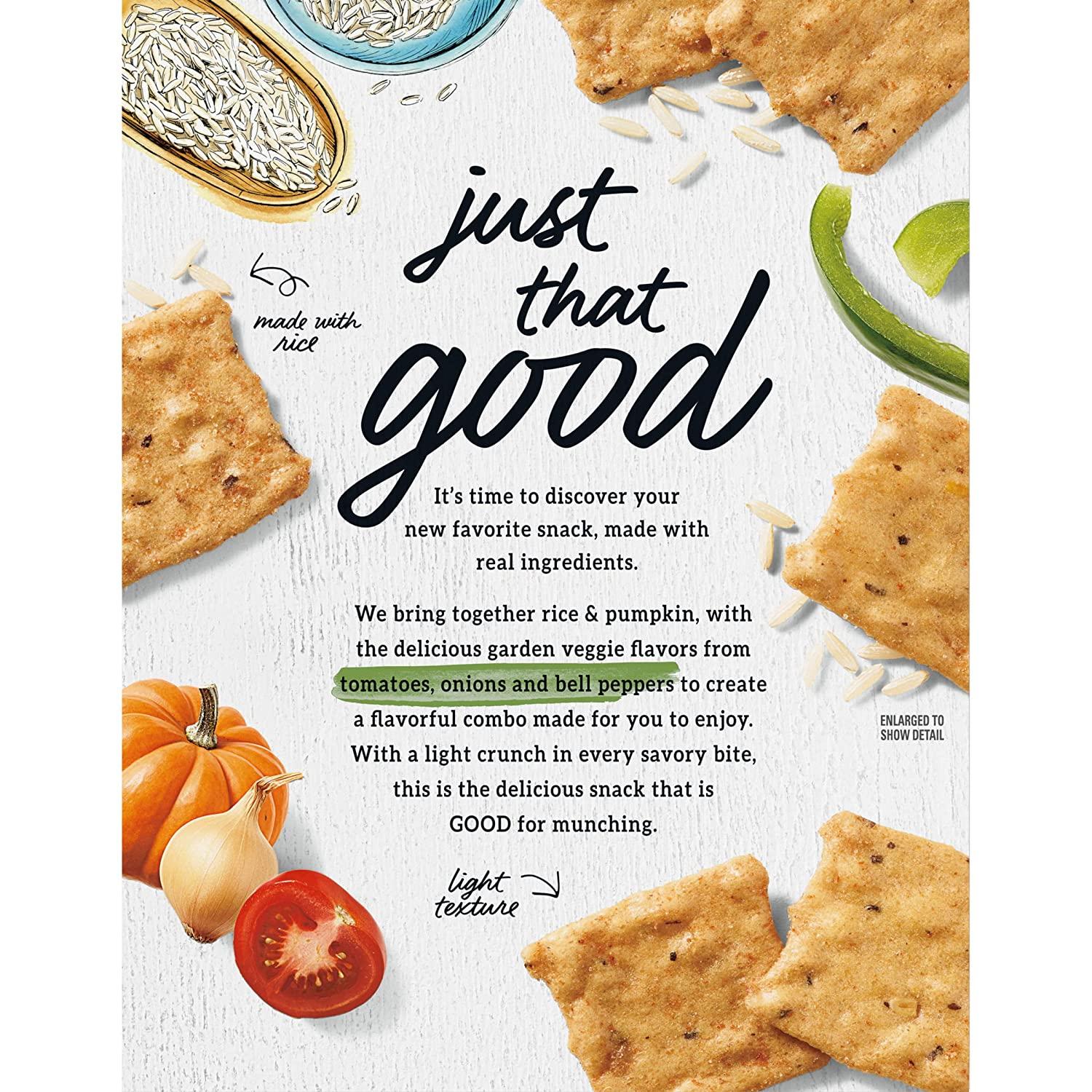 Good Thins Garden Veggie Rice Snacks Gluten Free Crackers - 6 Boxes ...