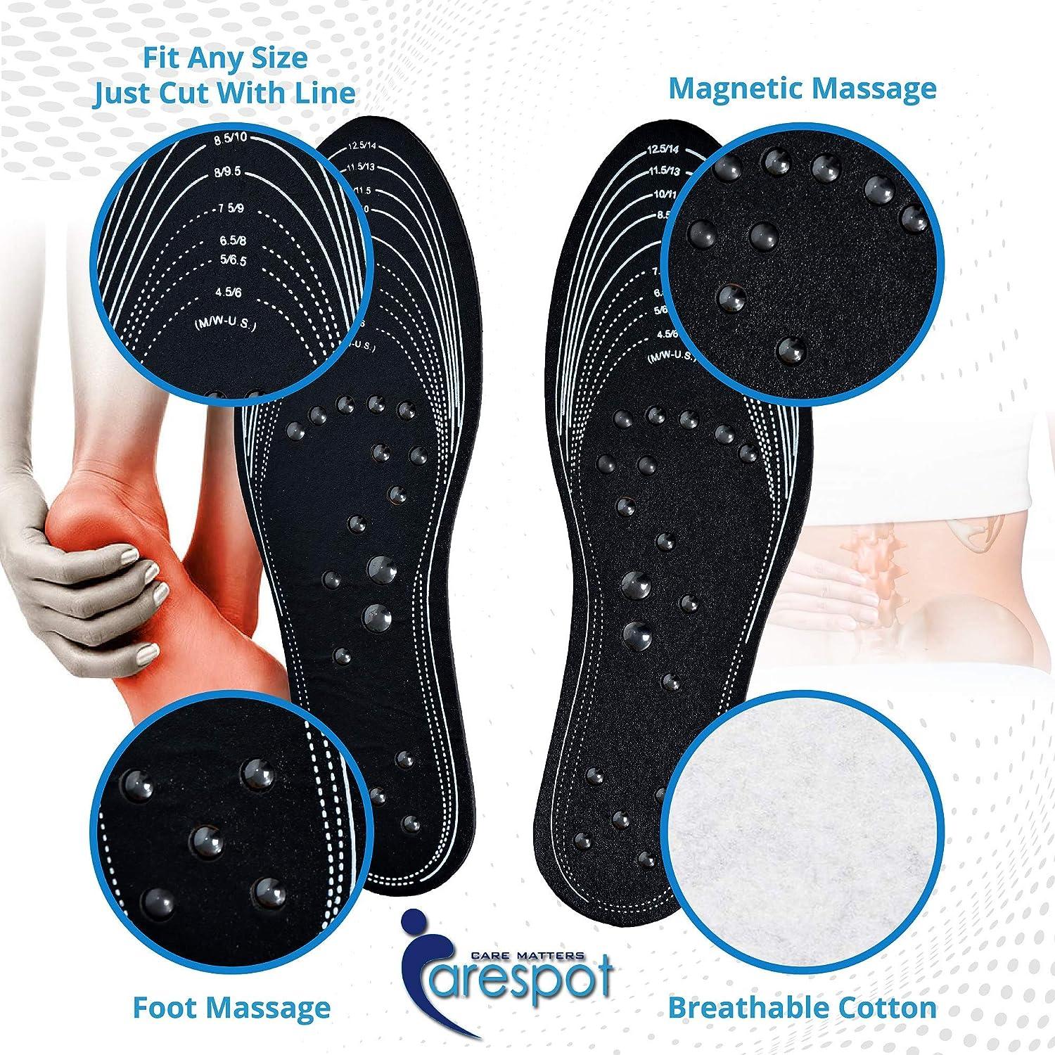 Carespot Acupressure Magnetic Massage Insoles | Foot Therapy Pain ...