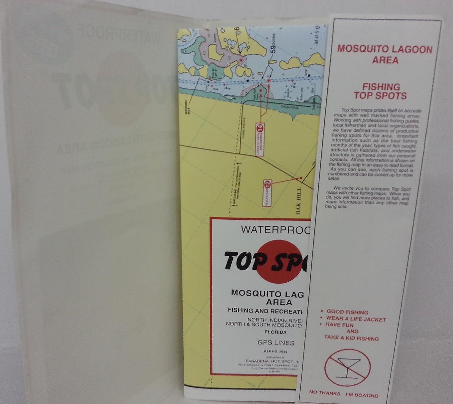 Topspot N219 Map - Mosquito Lagoon & Indian River Navigation Chart ...