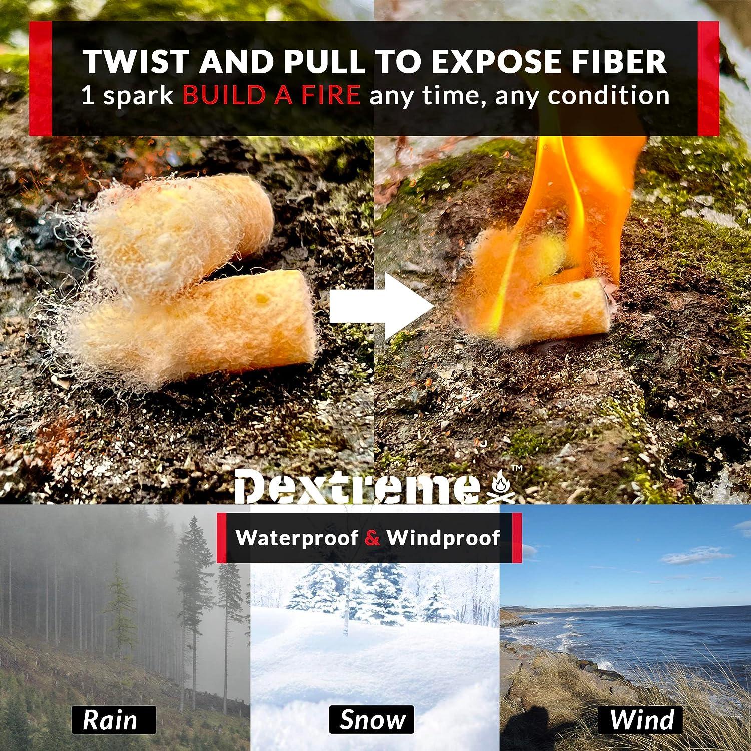 Dextreme Fire Plugs 50 Pcs - Weatherproof Fire Starter for Campfires ...