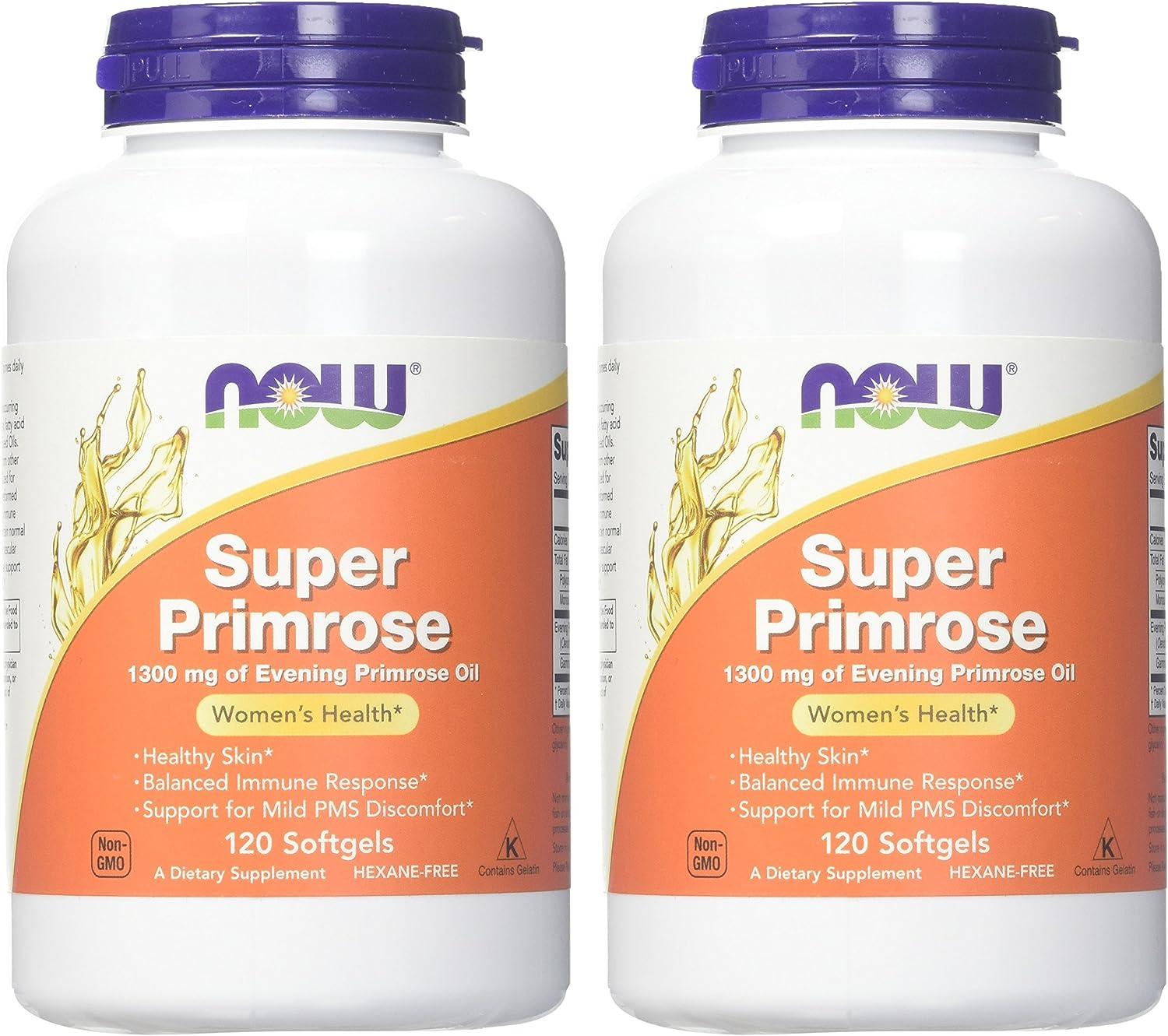 NOW Foods Super Primrose 1300mg 240 Softgels - Cold Pressed, High ...