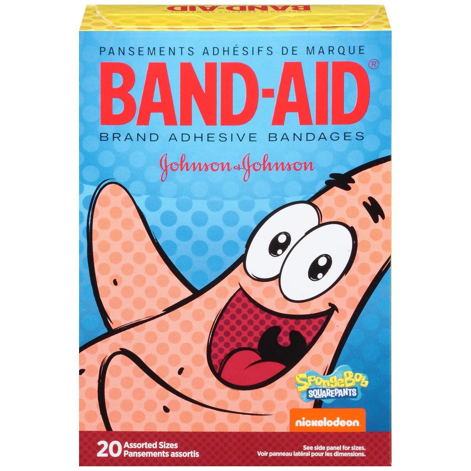 Buy SpongeBob Band-Aid Adhesive Bandages - 20 ct Assorted Sizes ...