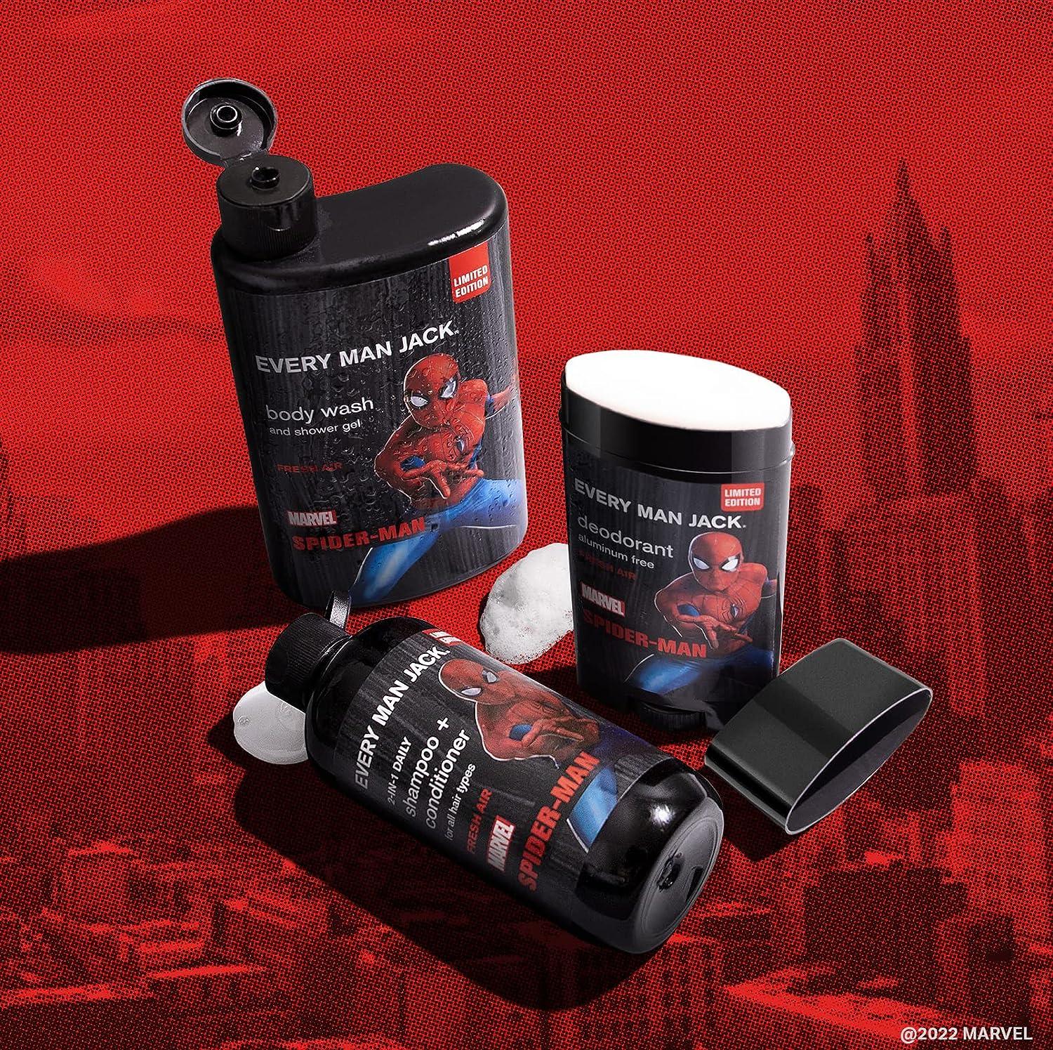Spider-Man Body Set - Bath & Body Gift Set with Body Wash, Shampoo ...