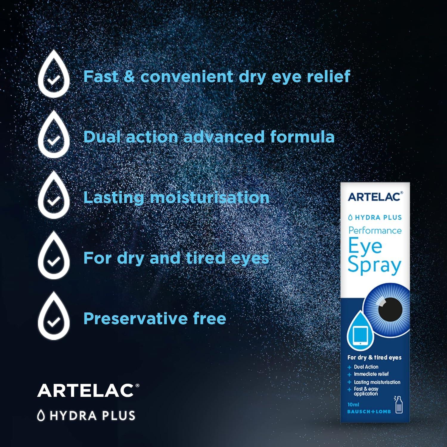 Artelac Dry Eye Spray Hydra Plus Performance Dry Eyes Treatment ...