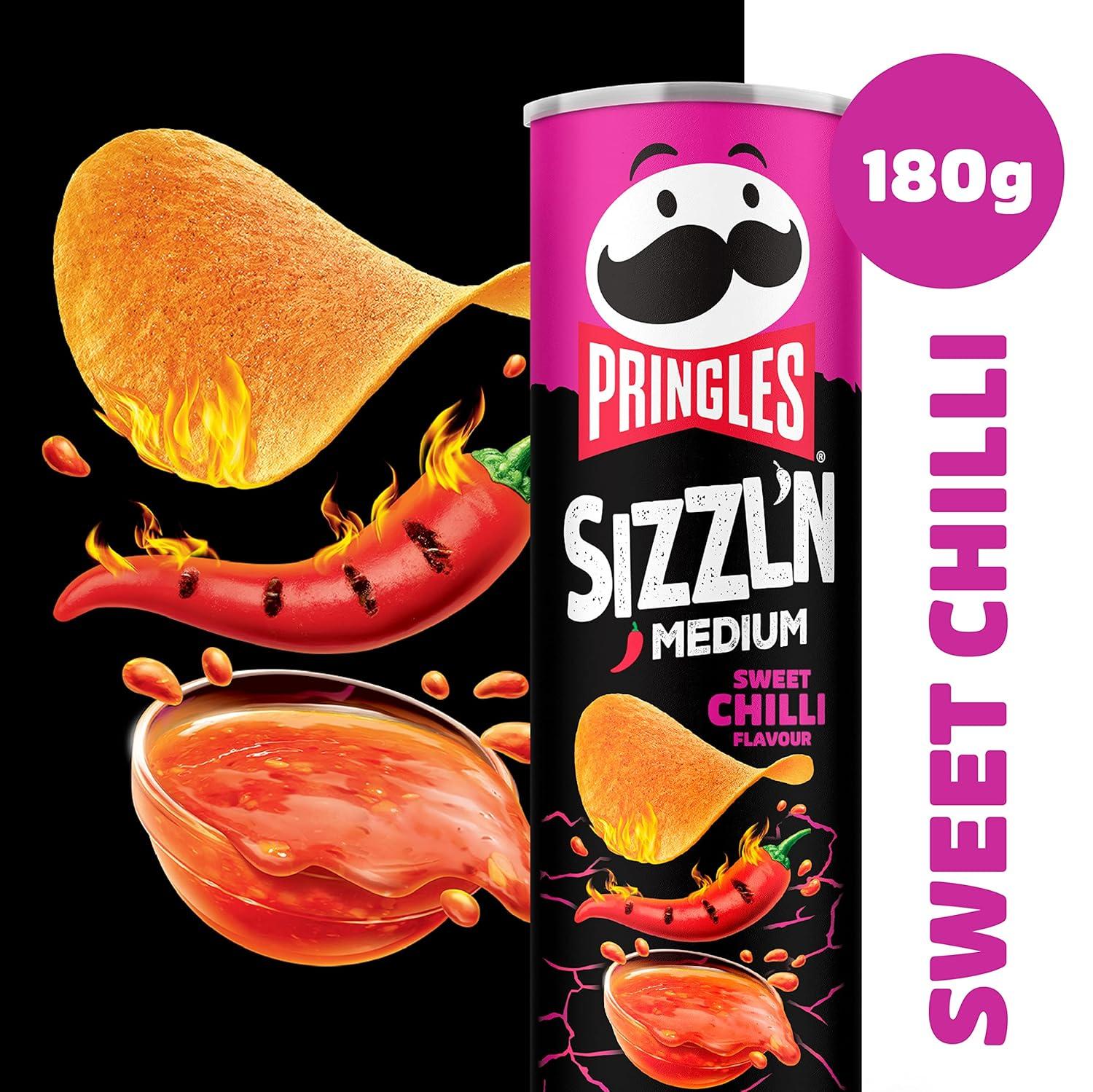 Buy Pringles Sizzl'n Sweet Chilli 180g - Irresistible Snack Classic ...