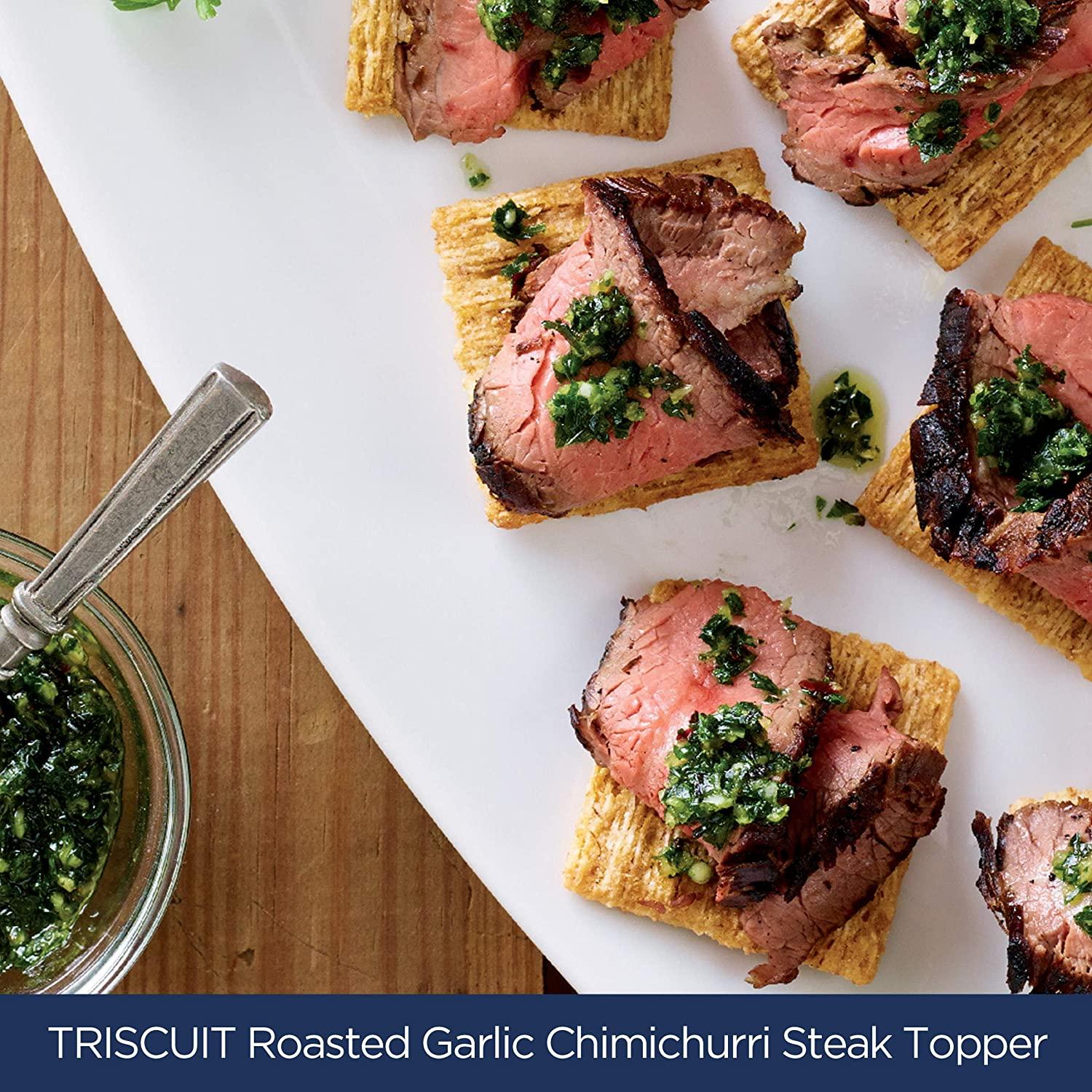 Triscuit Roasted Garlic Whole Grain Wheat Crackers Family Size 12.5 oz ...