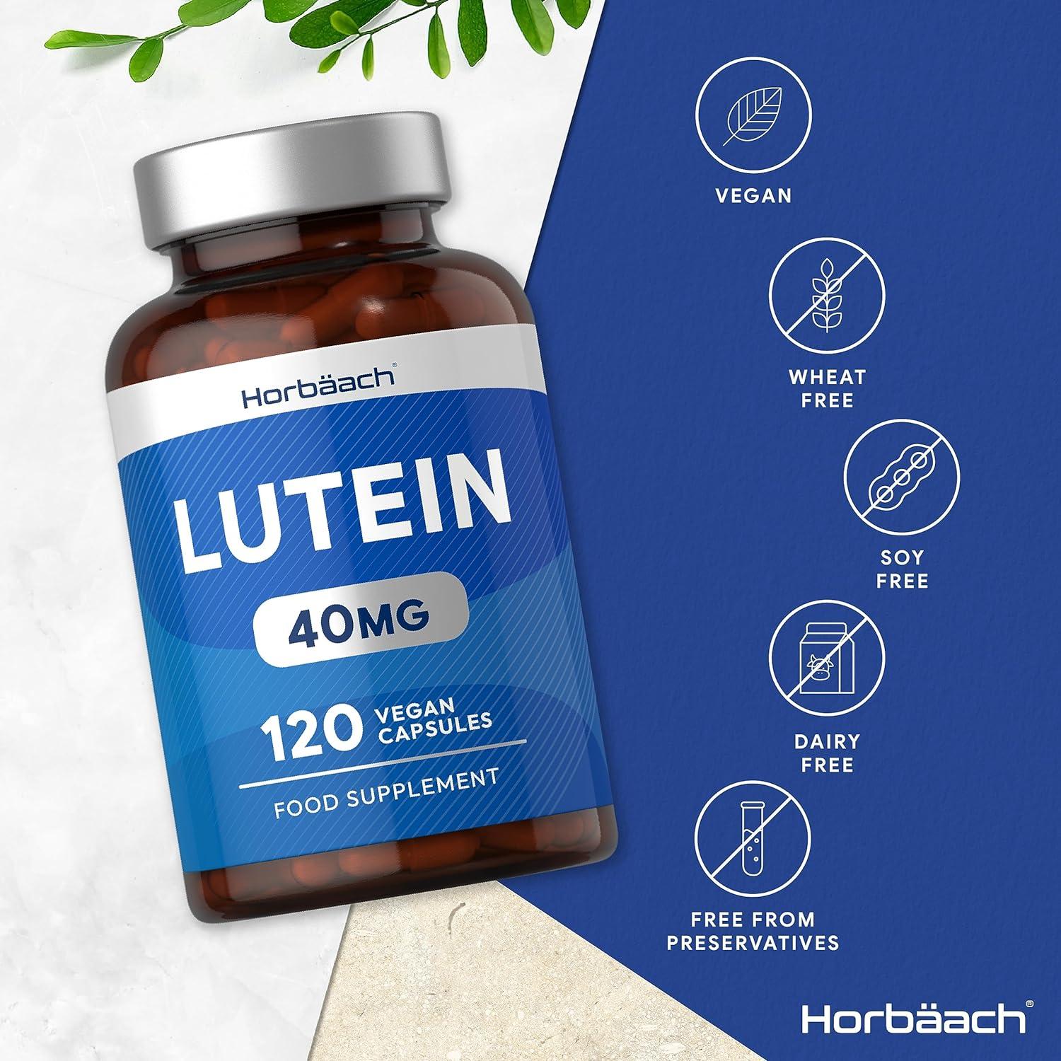 Lutein Supplement for Eyes 40mg - 120 Vegan Capsules - High Strength ...