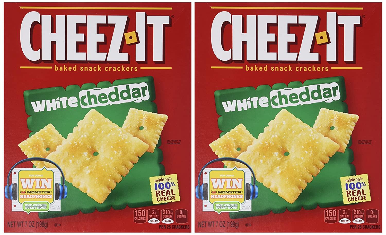 Cheez-It White Cheddar Baked Snack Crackers - 7oz - 2 Boxes (Pack of 2 ...