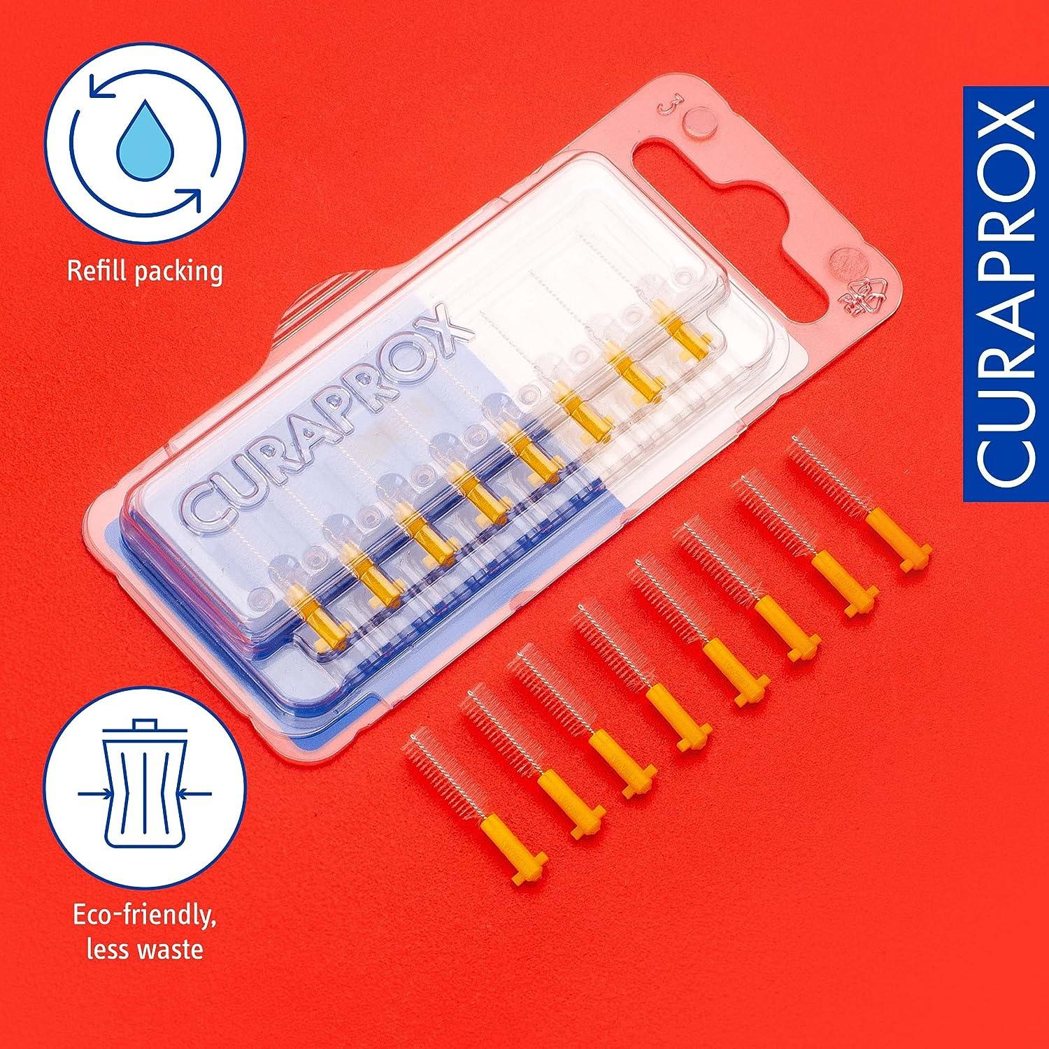 Curaprox CPS 09 Prime Refill Interdental Brushes - 0.9mm Diameter, 4mm ...