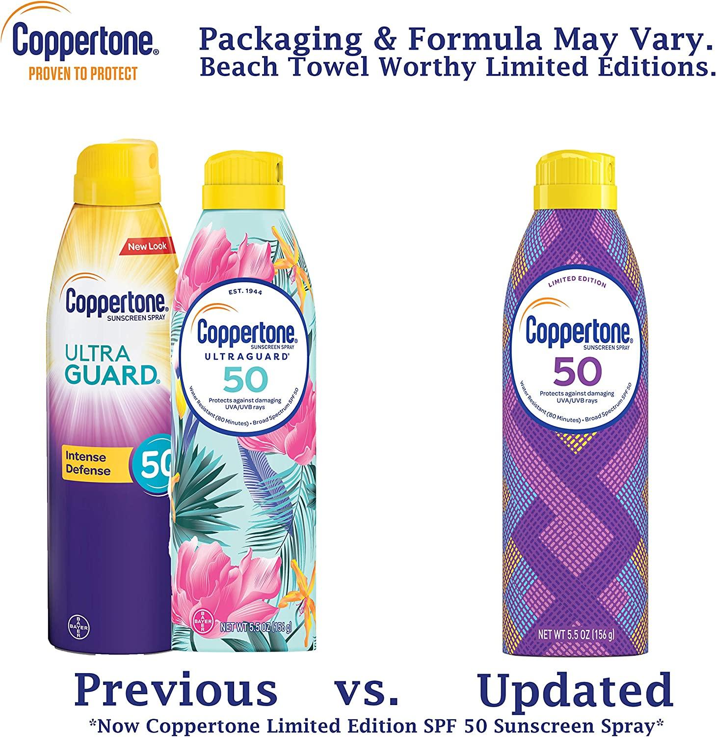 Coppertone ULTRA GUARD Sunscreen Spray SPF 50 - 5.5 Ounce | Buy Now ...
