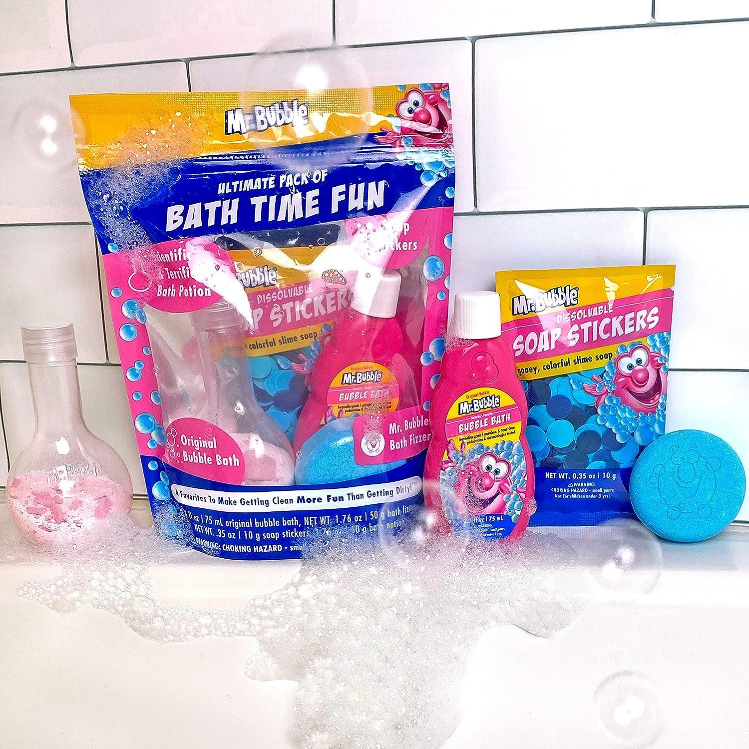 Mr. Bubble Kids Ultimate Bath Time Fun Pack - Bubble Bath, Bath Fizzer ...