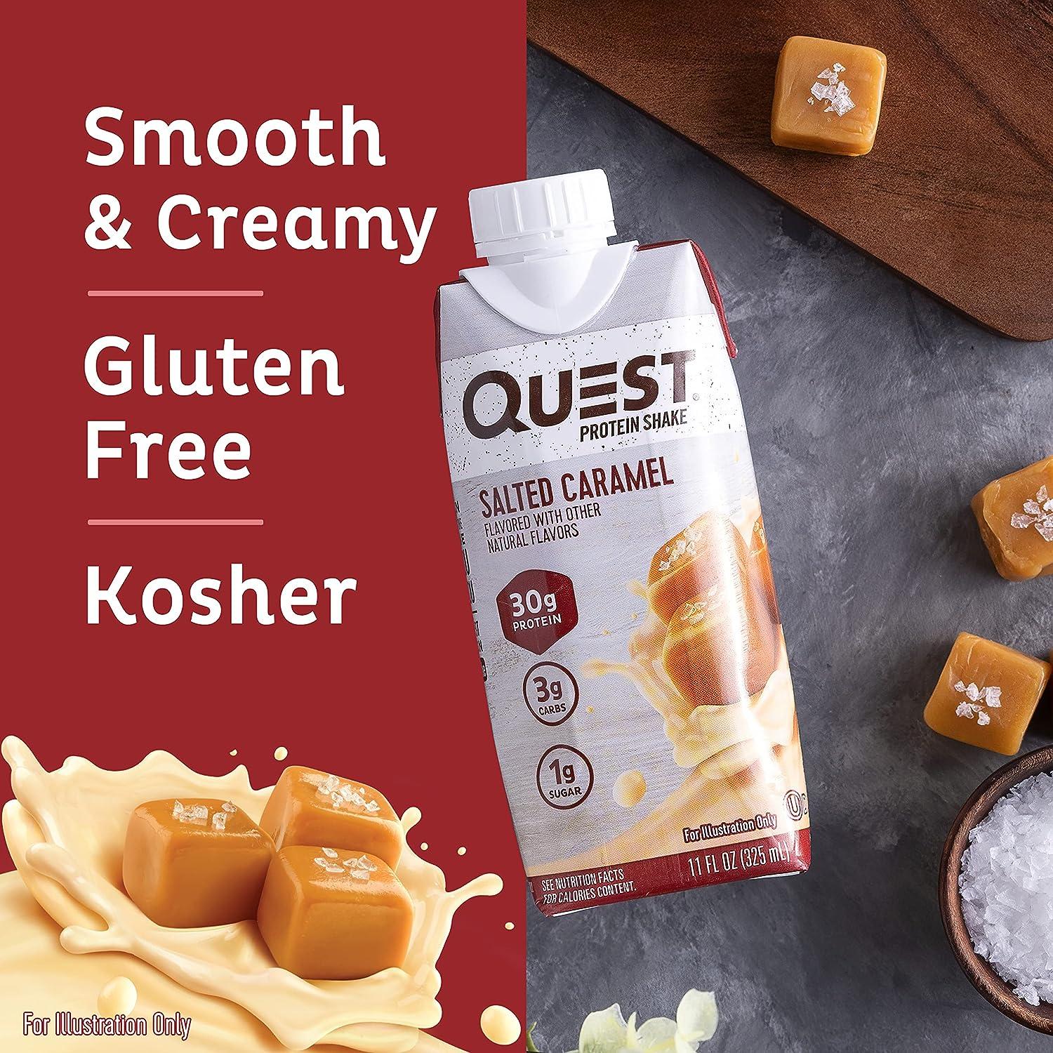 Quest Nutrition Salted Caramel Protein Shake - High Protein, Low Carb ...