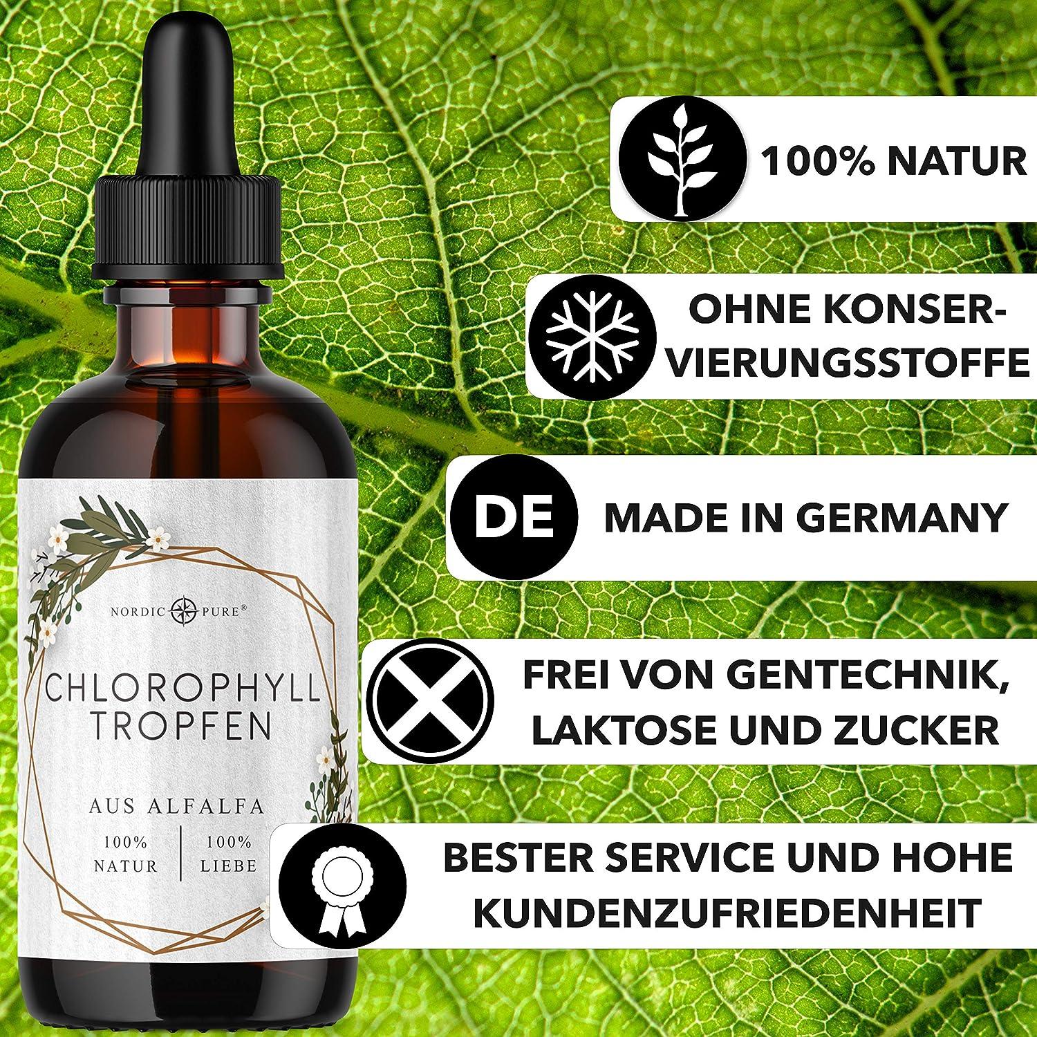 Nordic Pure Liquid Chlorophyll 100 ml | 200 mg Daily Dose | Natural ...