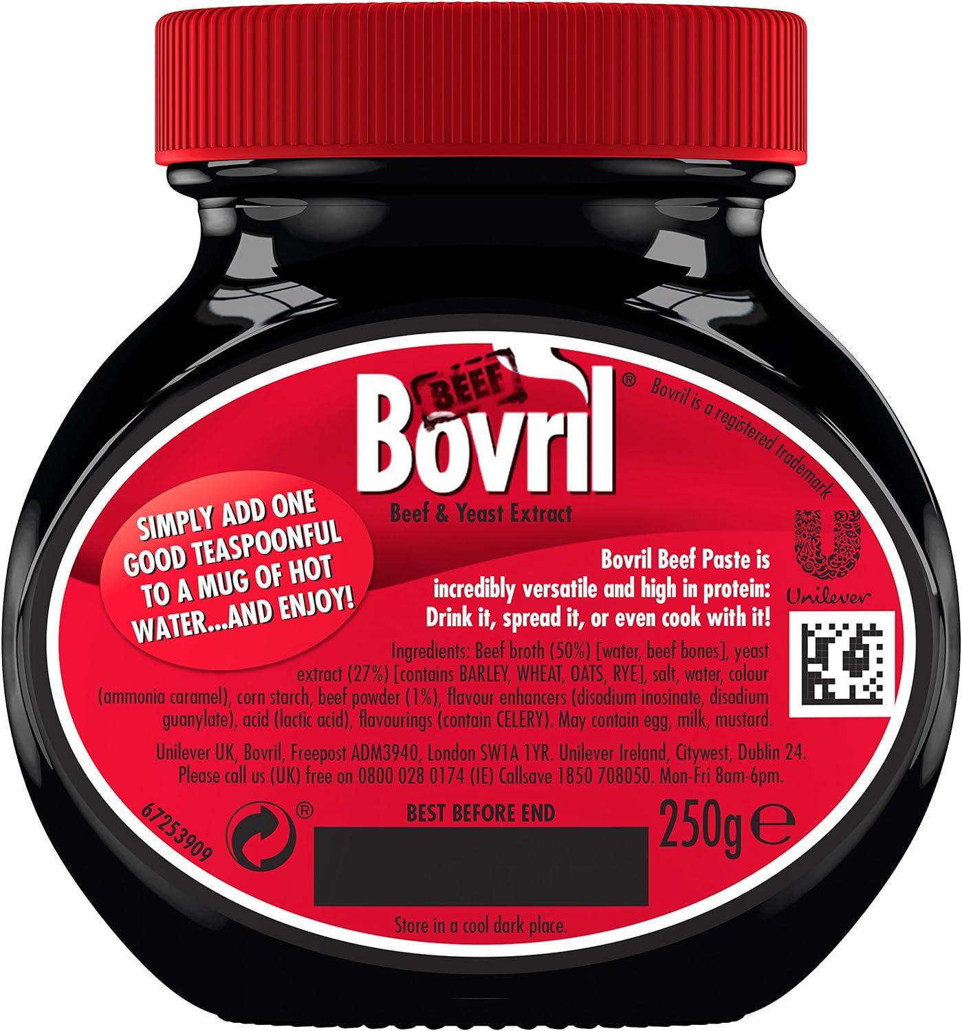 Bovril Beef Paste - 250g | High Protein & Versatile Beef Spread | Buy ...