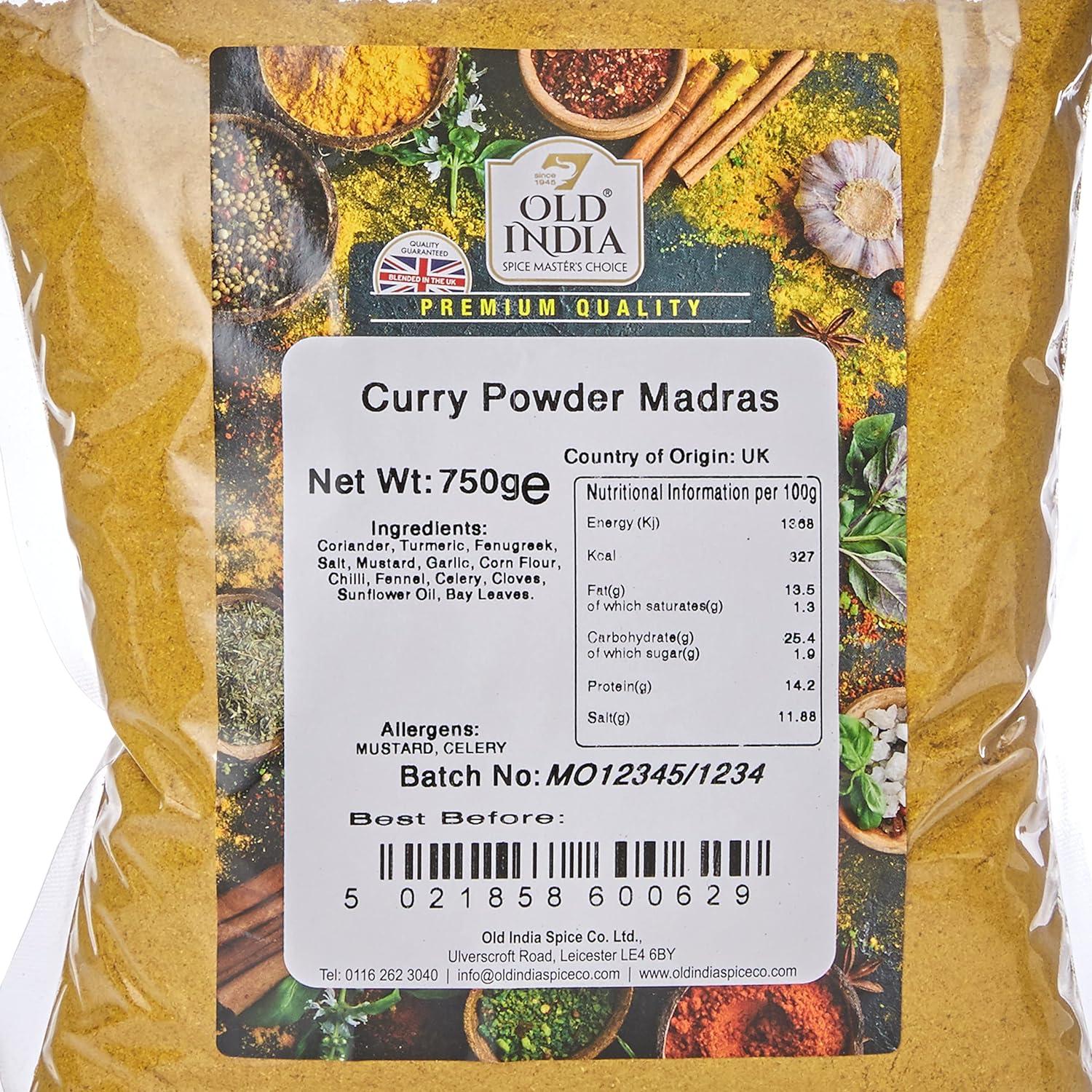 Old India Curry Powder Madras 750g | Buy Now with Express International ...