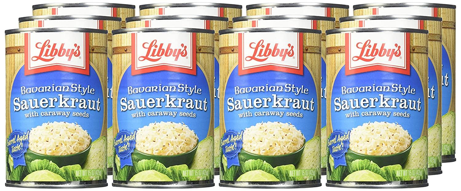 Libby's Bavarian Style Sauerkraut with Caraway Seeds - Mildly Tart & Slightly Sweet | 15 oz Can ...