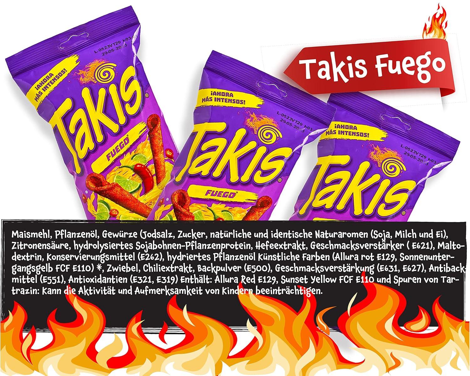 Buy Takis Fuego Chips Box - Spicy 56g (Pack of 5) for International ...