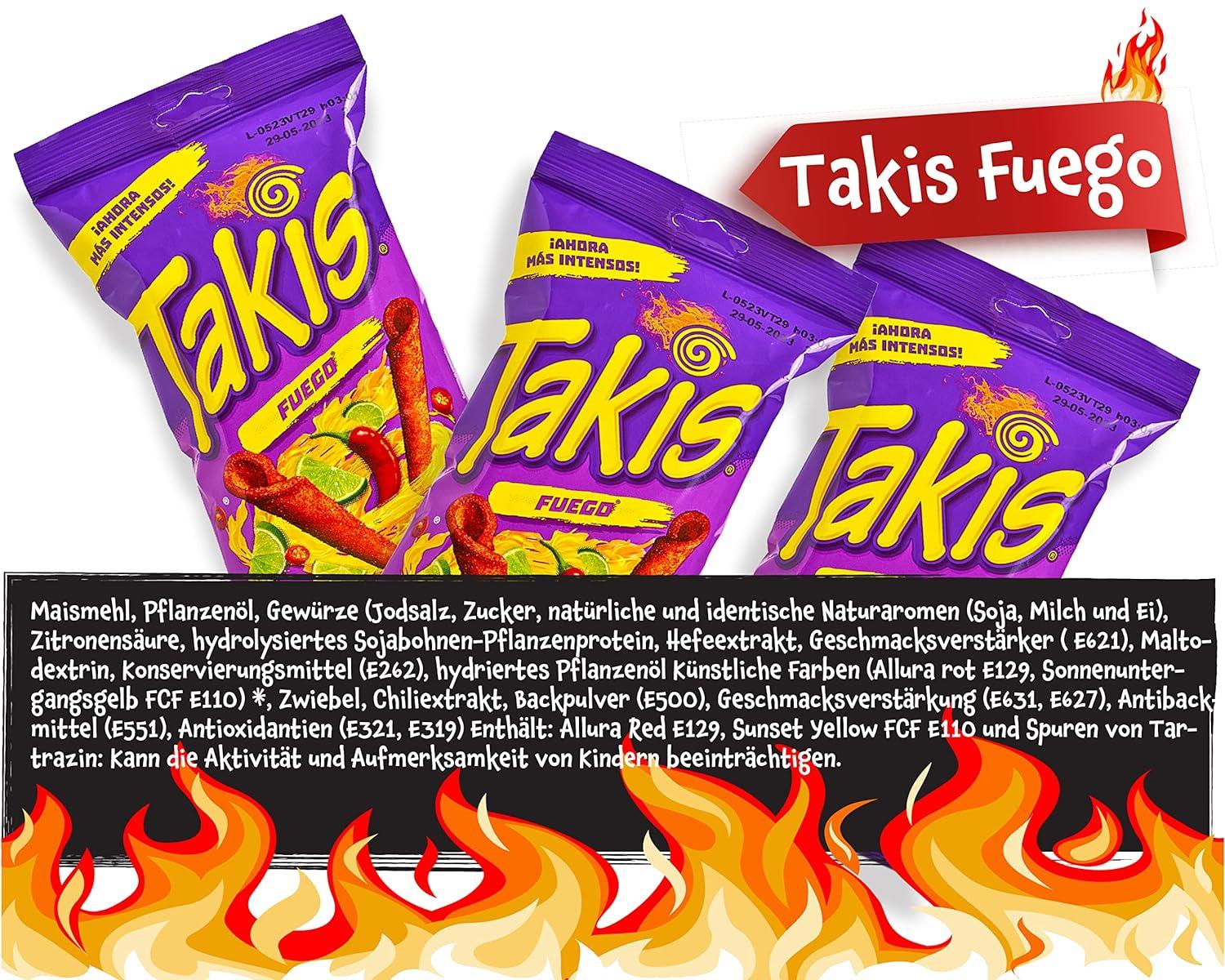 Buy Takis Fuego Chips Box - Hot & Spicy (6 Pack 56g Each) | Bulk Snack Options | Buy Now in ...