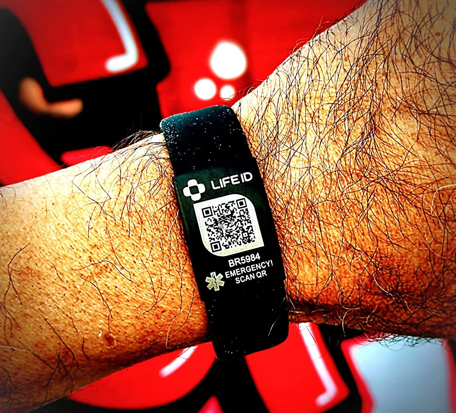 LIFE ID 20mm Scannable Medical Alert Bracelet for Women - Editable Info ...