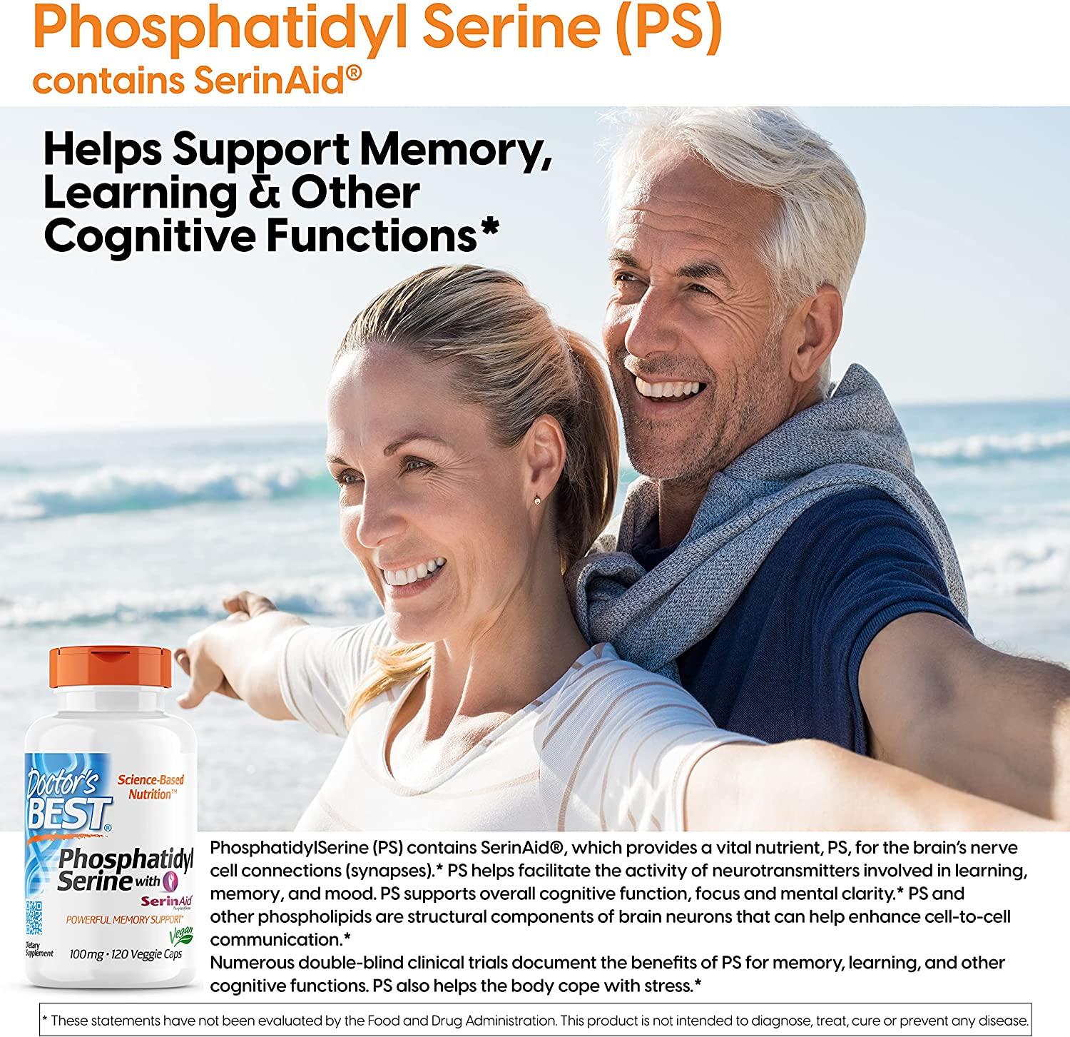 Doctor's Best Phosphatidylserine with SerinAid 100mg - 60 Softgels ...