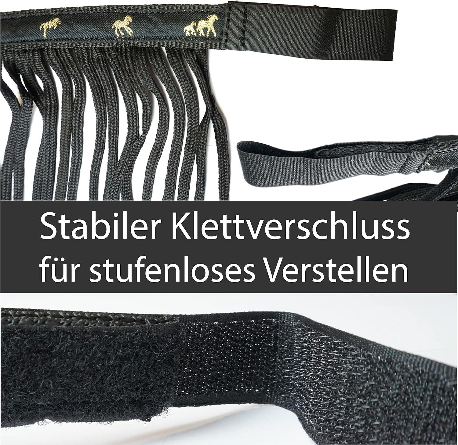 Premium Fly Mask with Fringes & Velcro for Horses - Perfect for Shetty ...