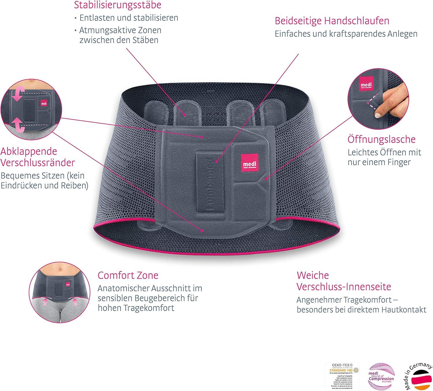 Medi Lumbamed Basic Back Orthosis for Women - Silver Size V | Lumbar ...