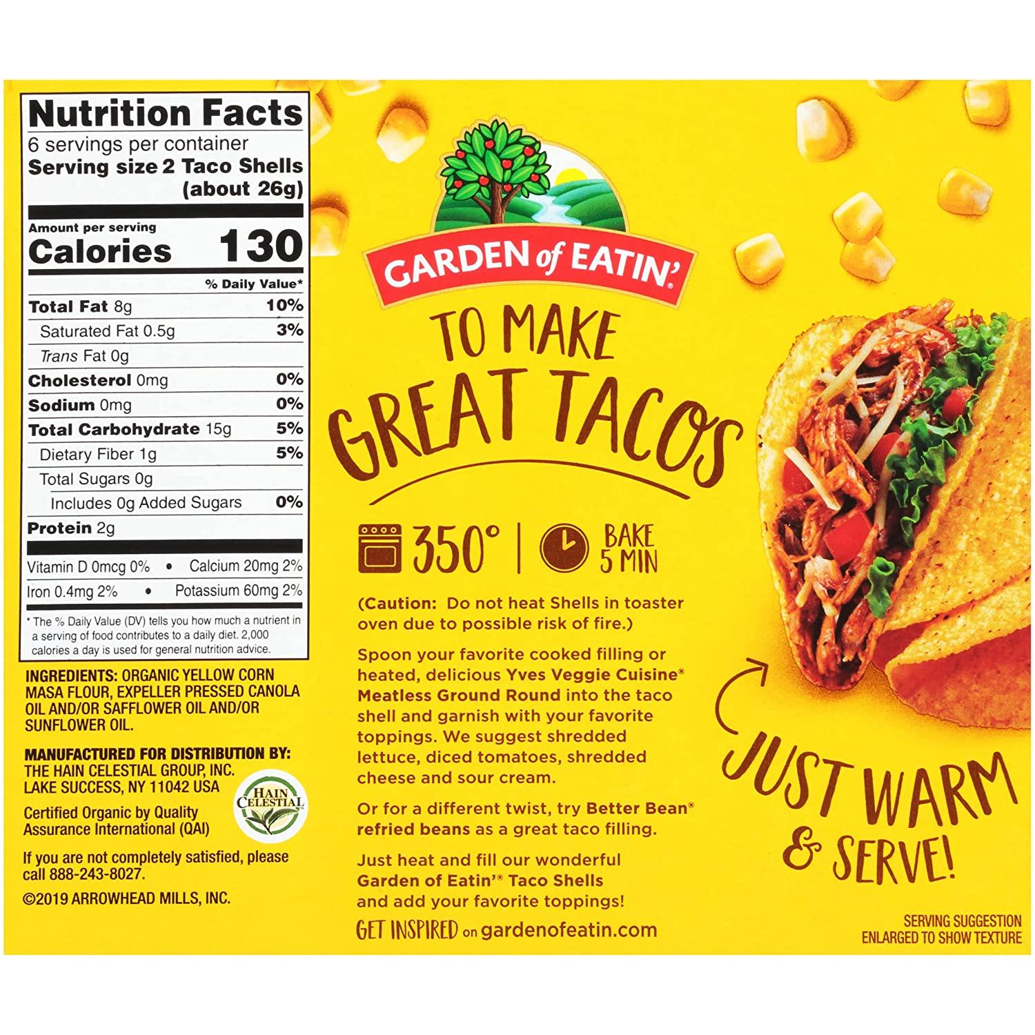 Garden of Eatin Taco Dinner Kit - 12 Yellow Corn Taco Shells (9.4 oz ...