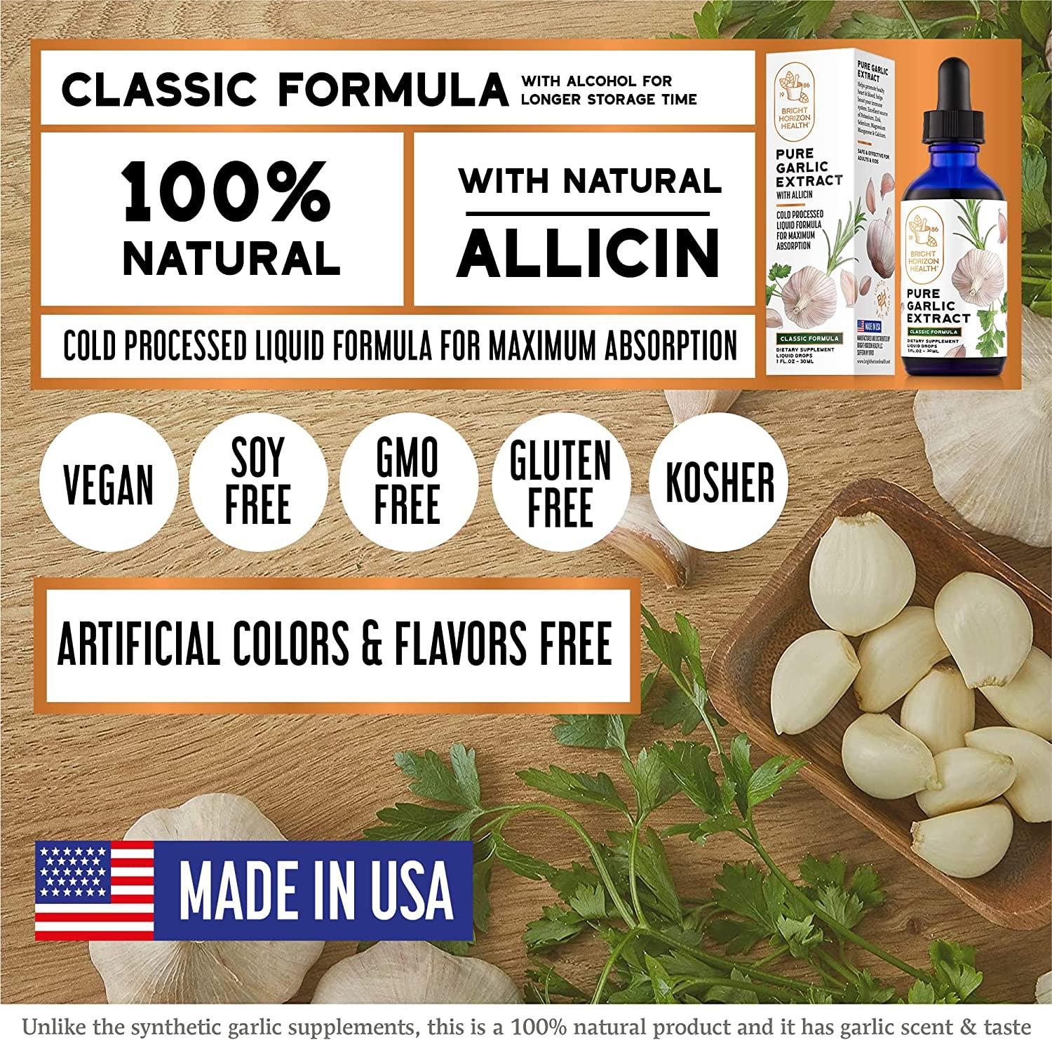 Organic Garlic Extract with Allicin | Immune Support & Nutrient Boost ...