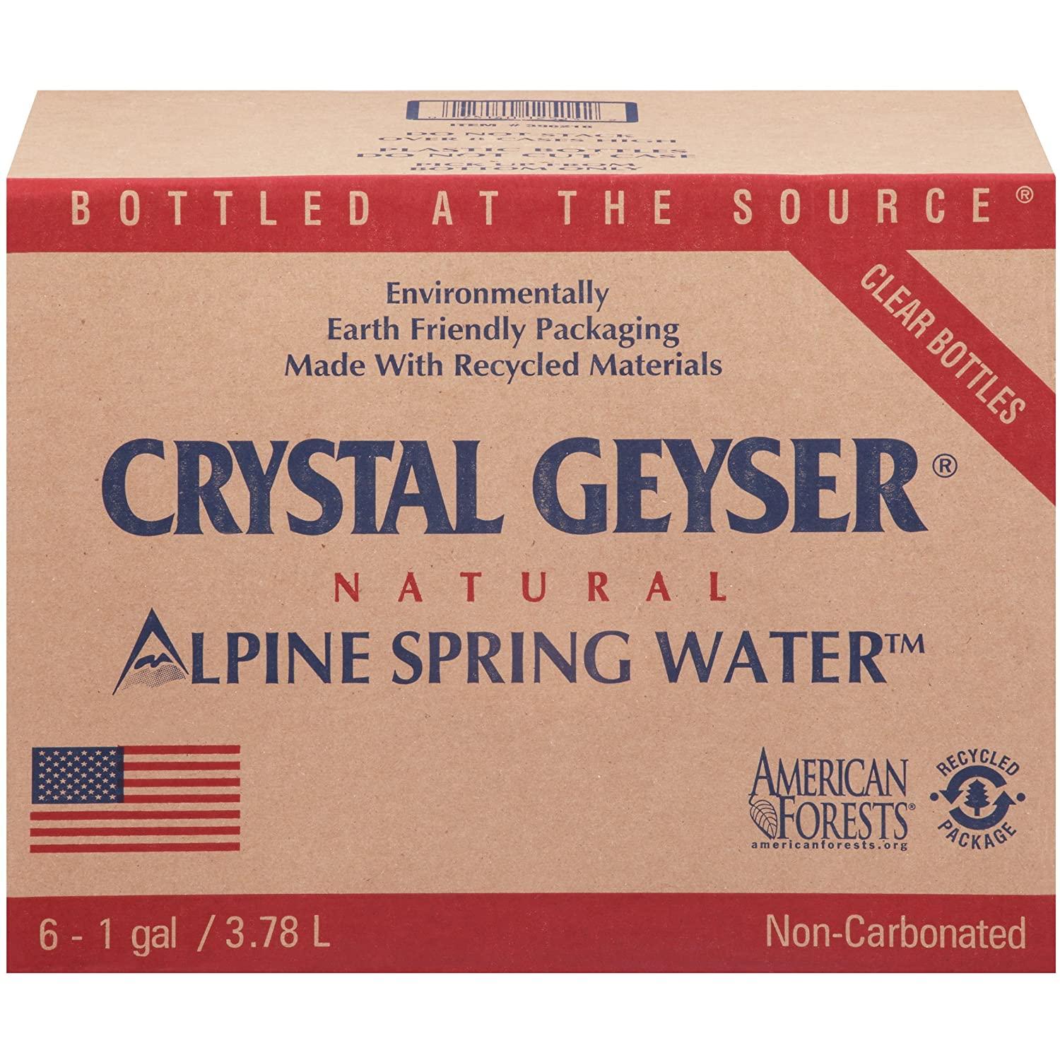 Crystal Geyser Alpine Spring Water, 128 Fl Oz Bottles (Pack of 6 ...